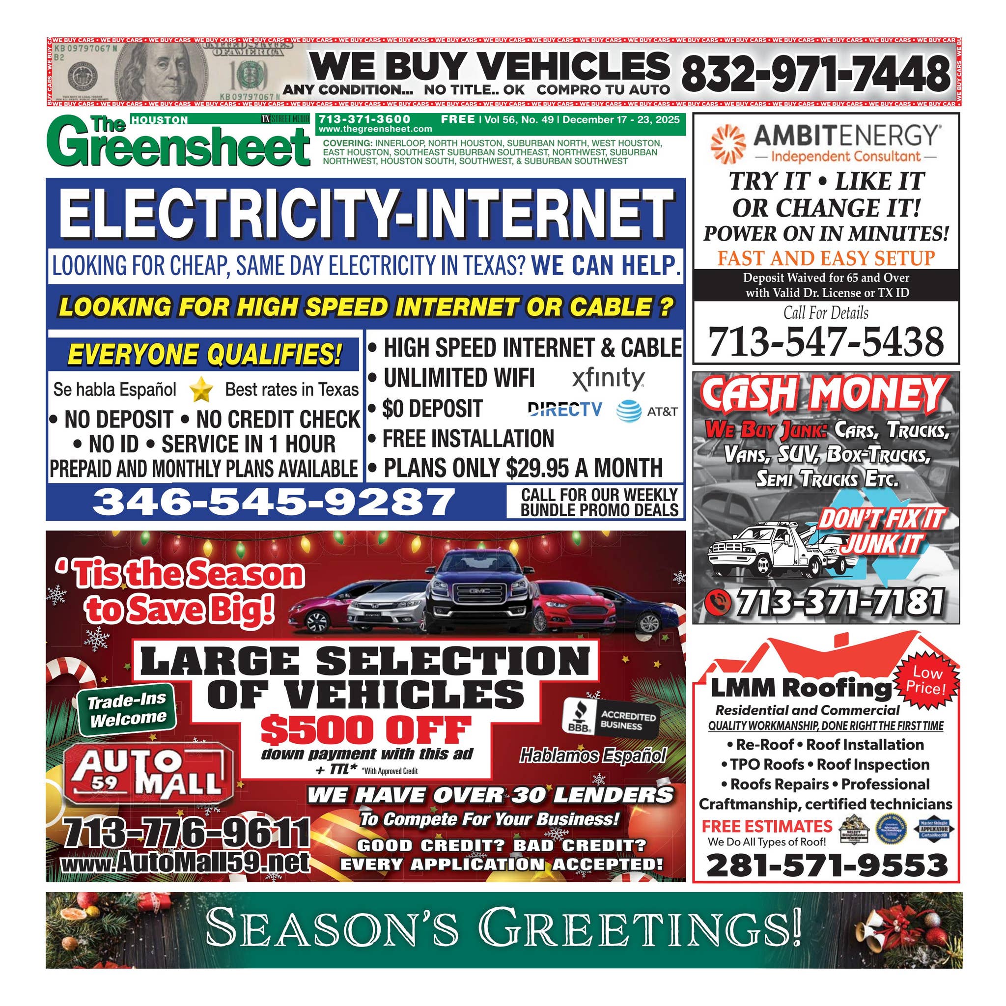 The 12-17-2025 Edition of The Greensheet Houston by Street Media - Issuu