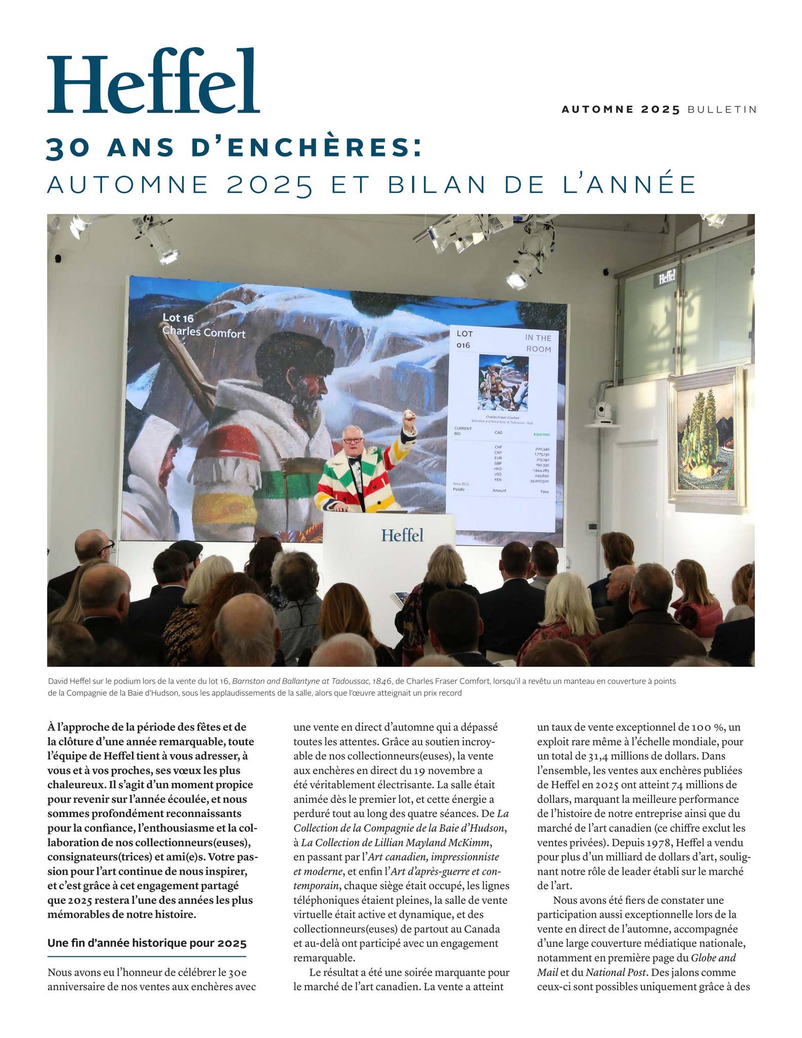 Automne 2025 et bilan de l’année by Heffel Fine Art Auction House - Issuu