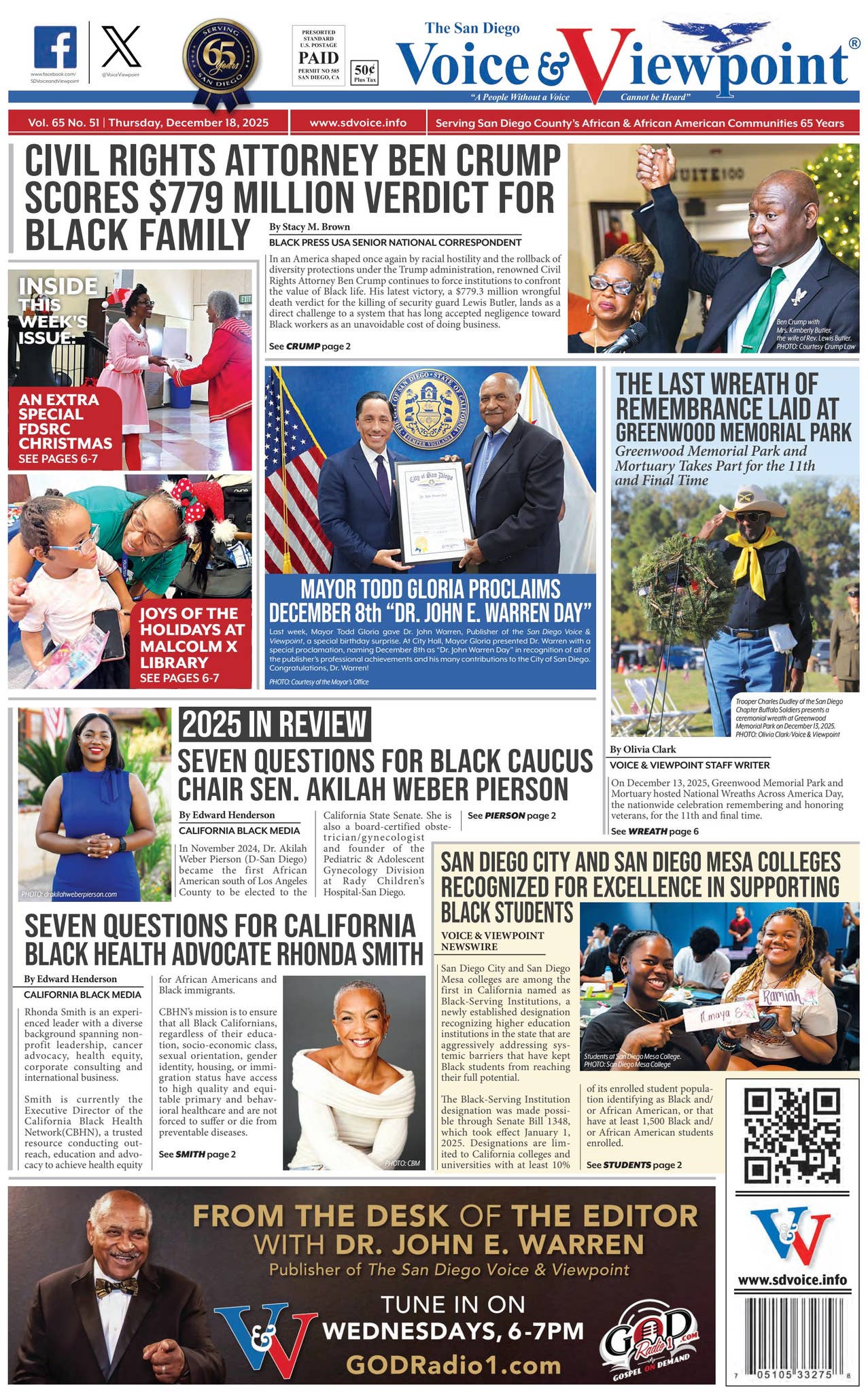 Vol65 No. 51 Thursday, December 18, 2025 by SD Voice & Viewpoint - Issuu