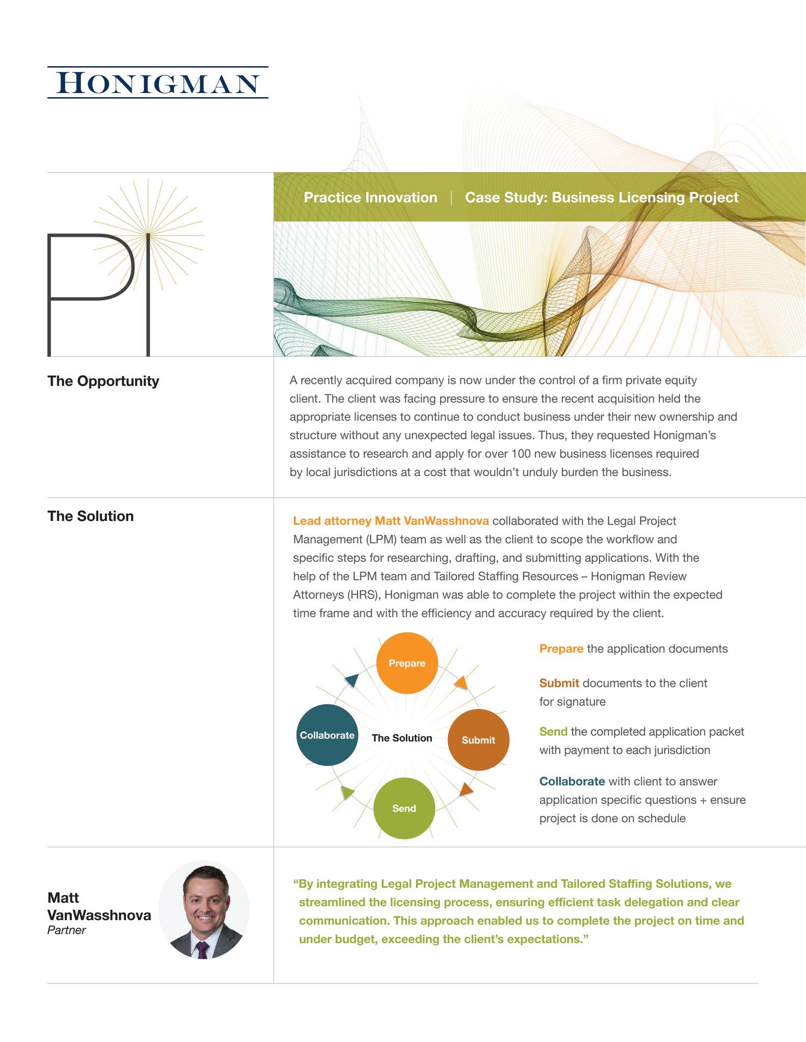 Honigman case study: business licensing project by HonigmanLLP - Issuu