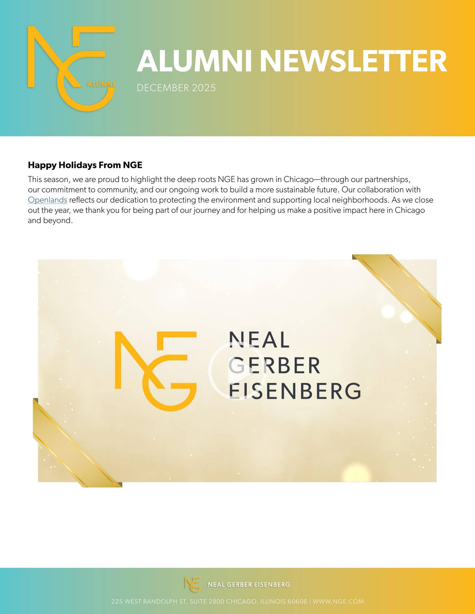 NGE Attorney Alumni Newsletter -December 2025 by Neal Gerber Eisenberg ...