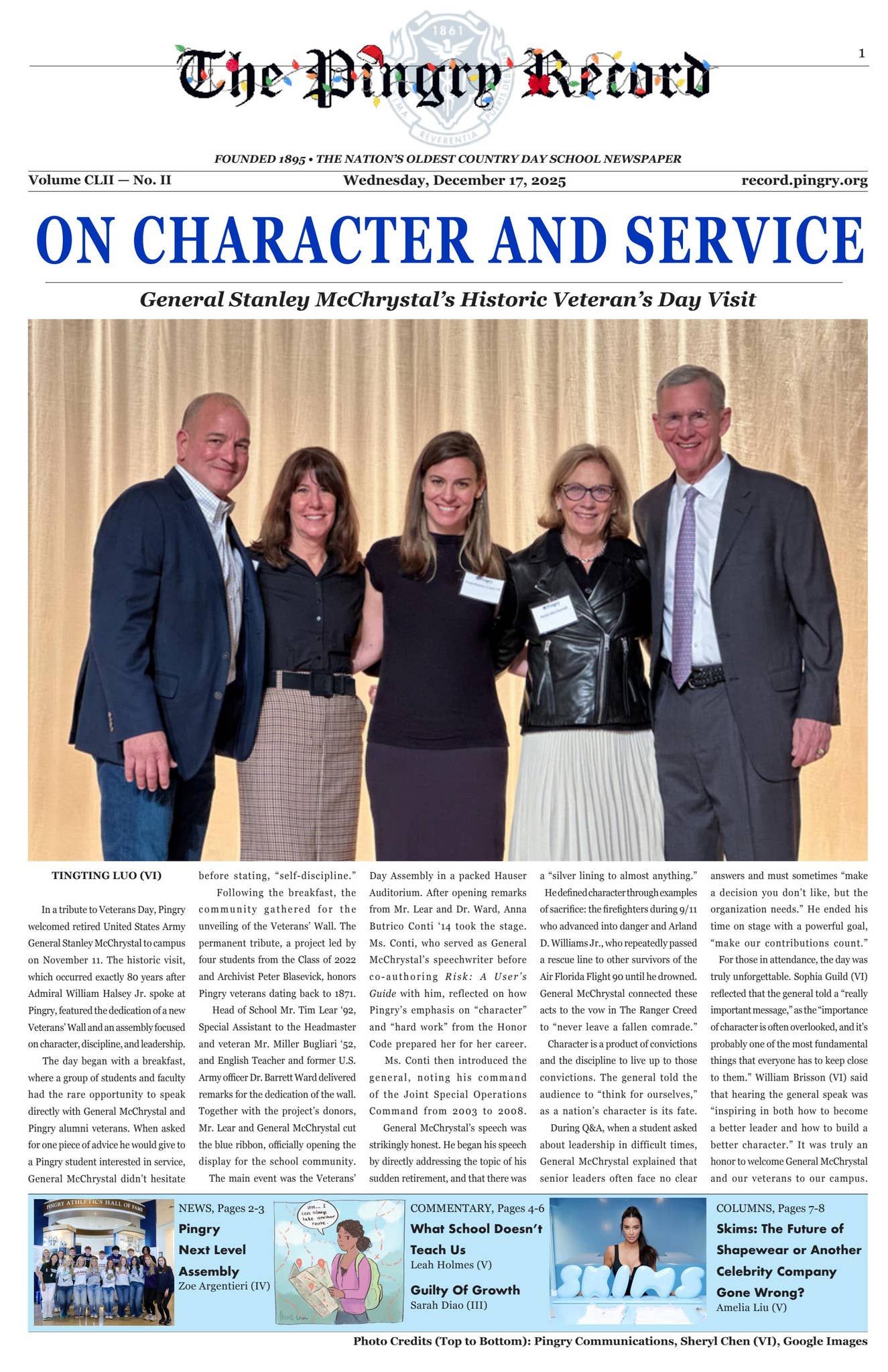 Pingry Record - December 17, 2025 by The Pingry School - Issuu