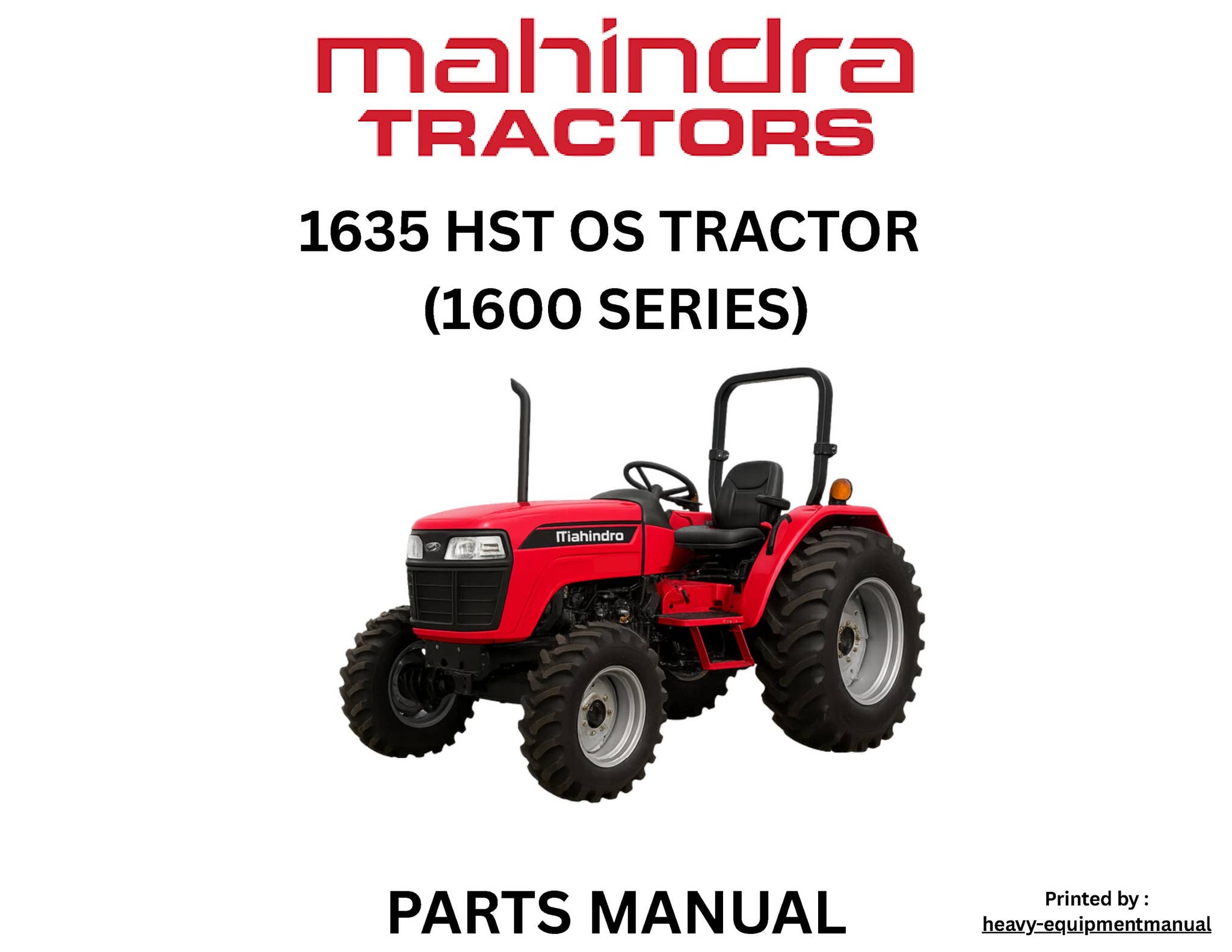Parts Manual - Mahindra 1635 HST OS Tractor by Heavy Equipment Manual ...