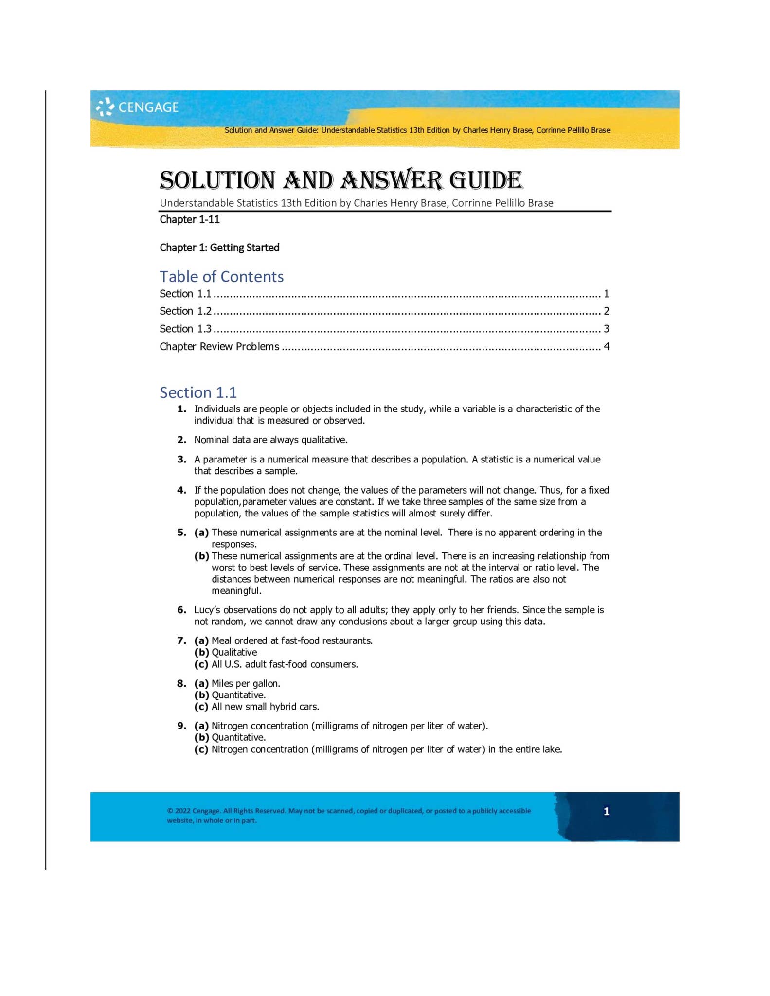 Solution Manual For Understandable Statistics 13th Edition by Charles ...