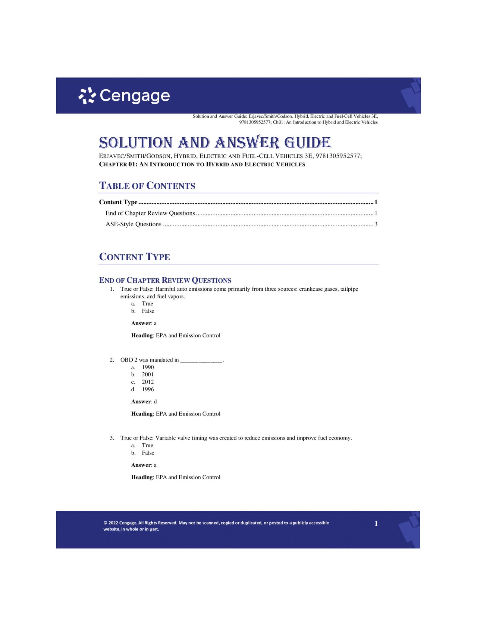 Solution Manual For Hybrid, Electric and Fuel-Cell Vehicles 3rd Edition ...