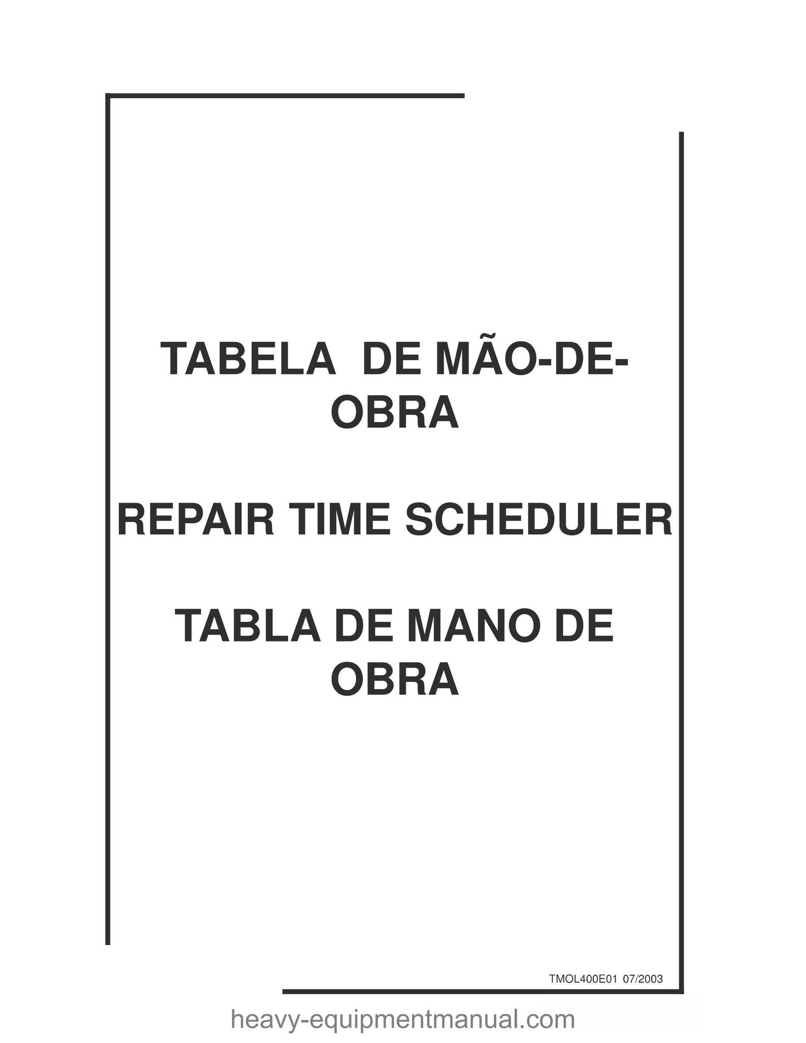 Repair Time Schedule Manual - Massey Ferguson 451 471 481 491 492 400 ...