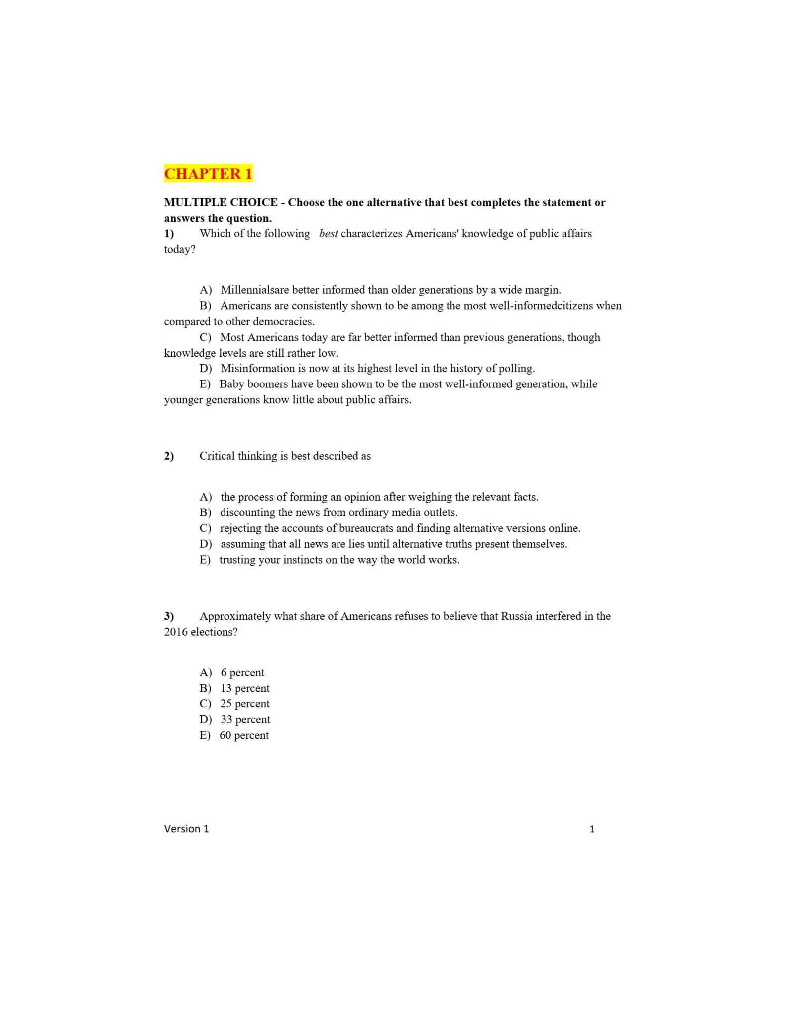 We The People14th edition An Introduction to American Government by ...