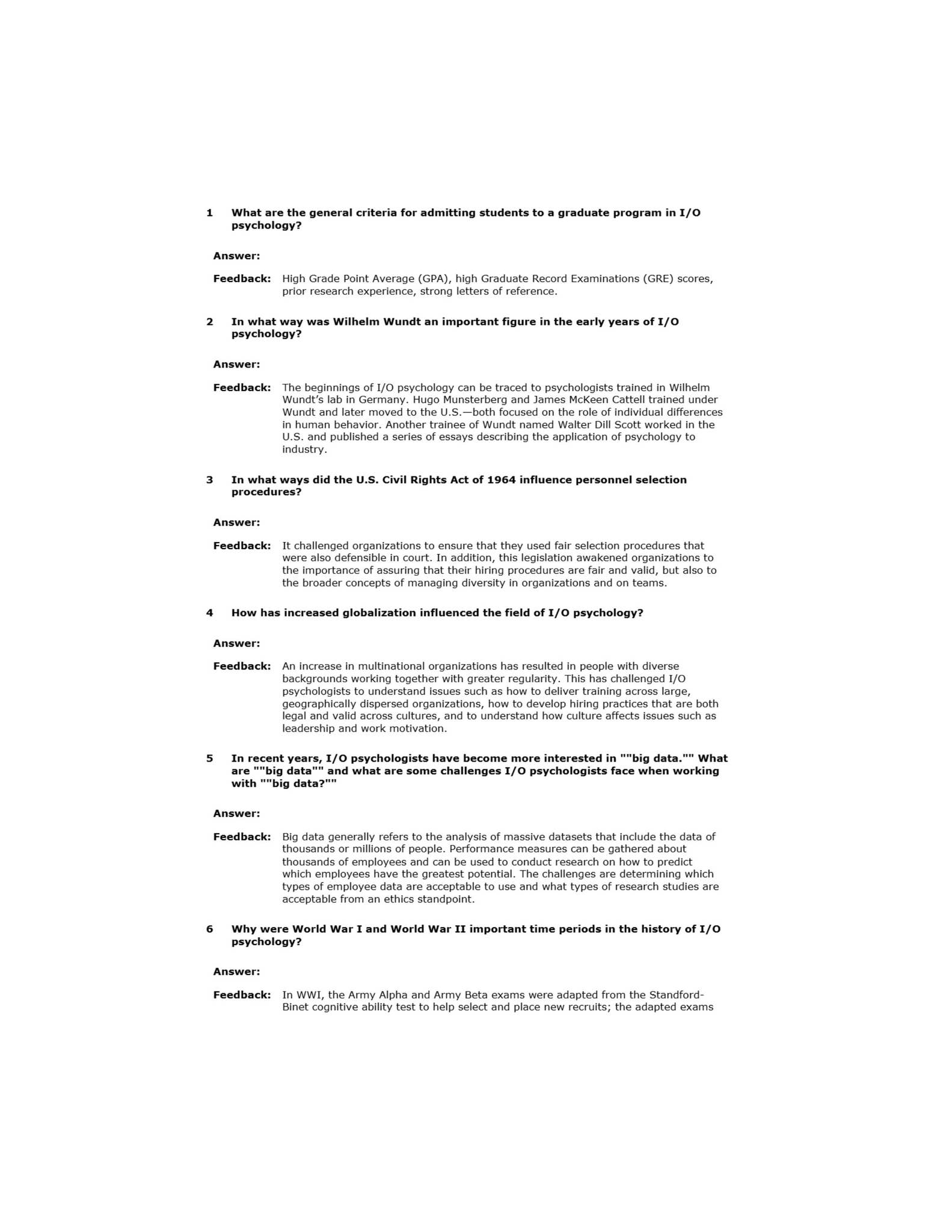 TEST BANK for Psychology and Work Perspectives on Industrial and ...