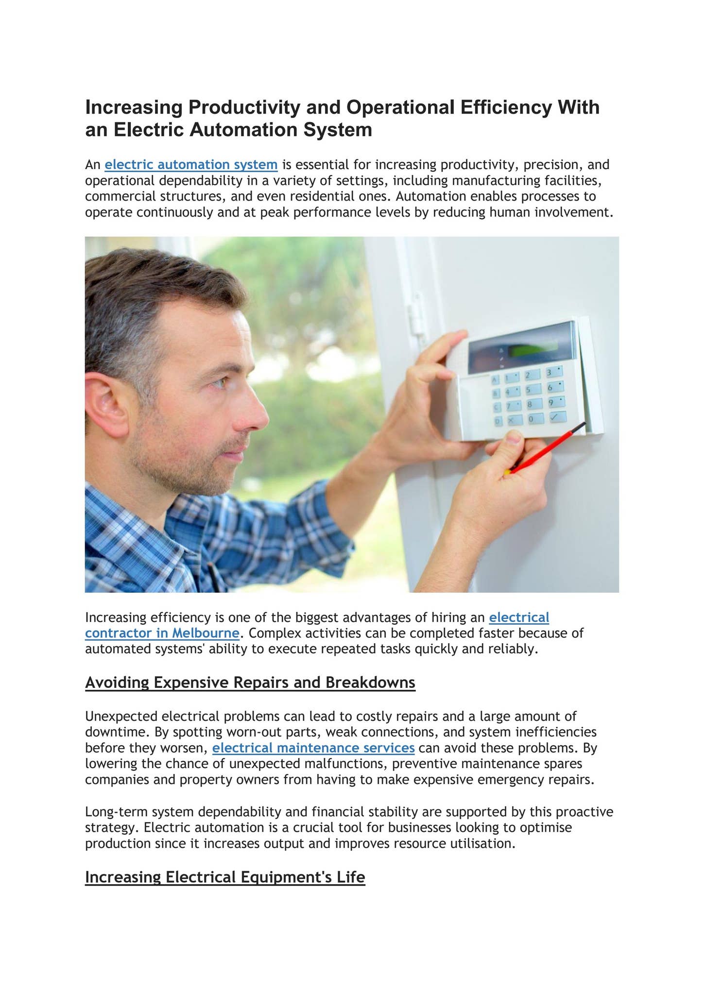 Increasing Productivity and Operational Efficiency With an Electric ...