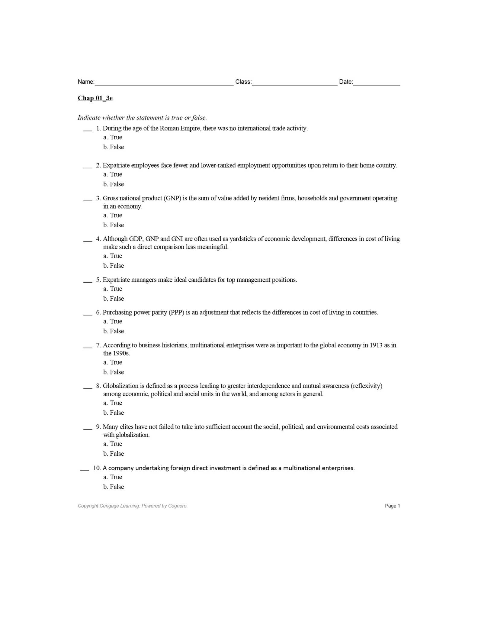 International Business, 3rd Edition by Meyer, Klaus; Peng, Mike TEST ...