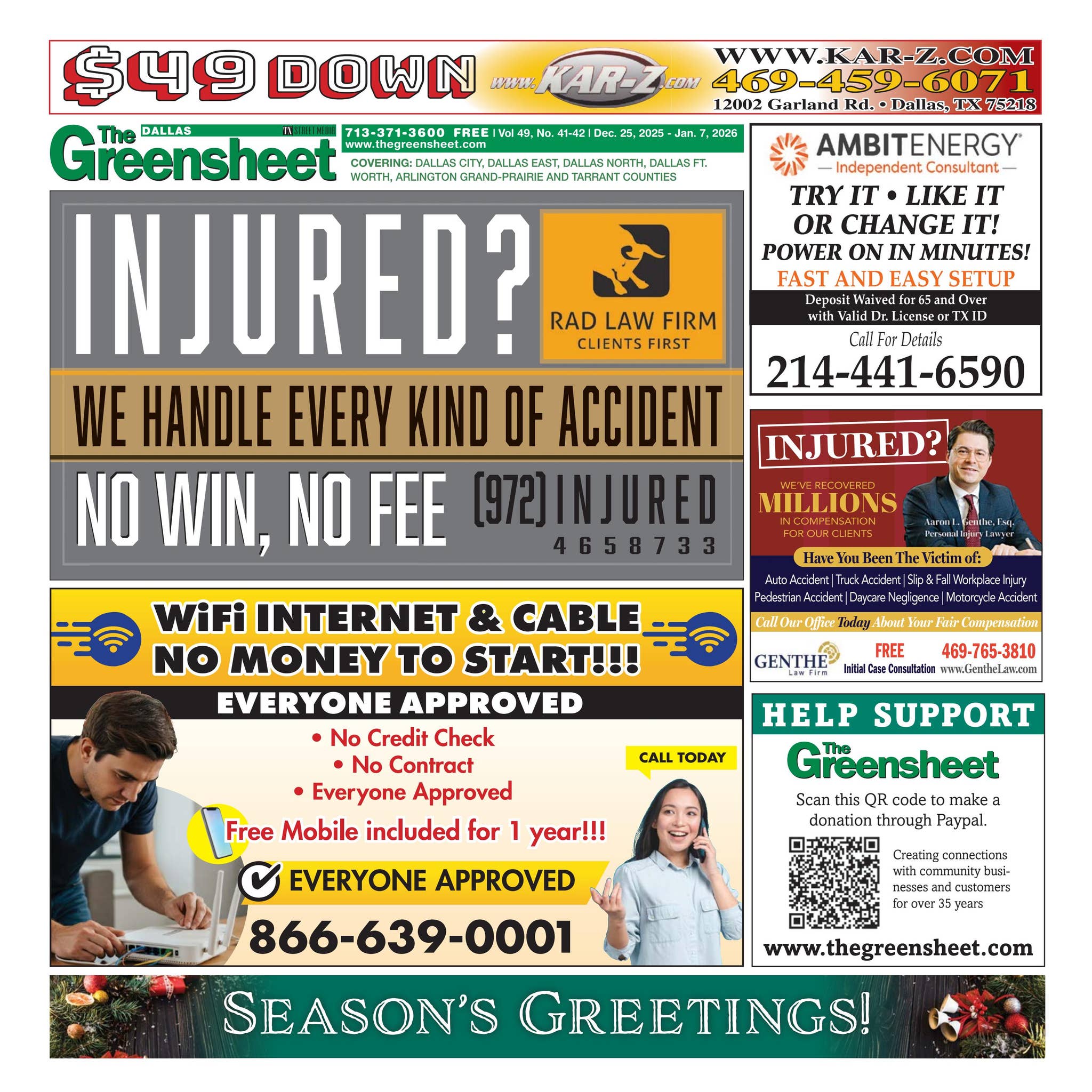 The 12-25-2025 Edition of The Greensheet Dallas by Street Media - Issuu