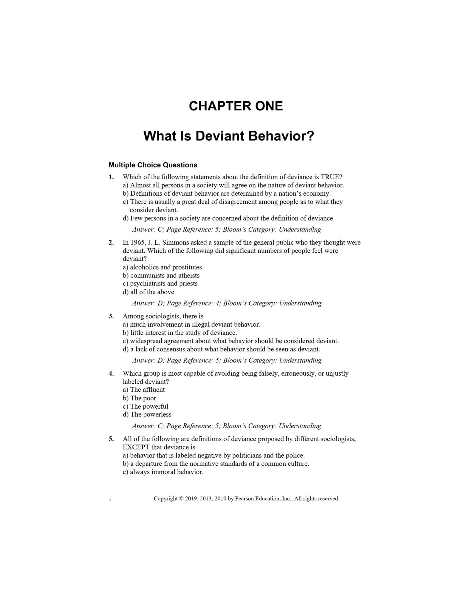 Test Bank for Deviant Behavior, 12th Edition by Alex Thio, Jim Taylor ...