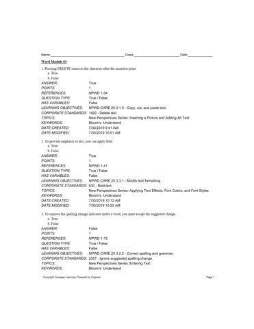New Perspectives Microsoft® Office 365® & Excel® 2019 Comprehensive ...