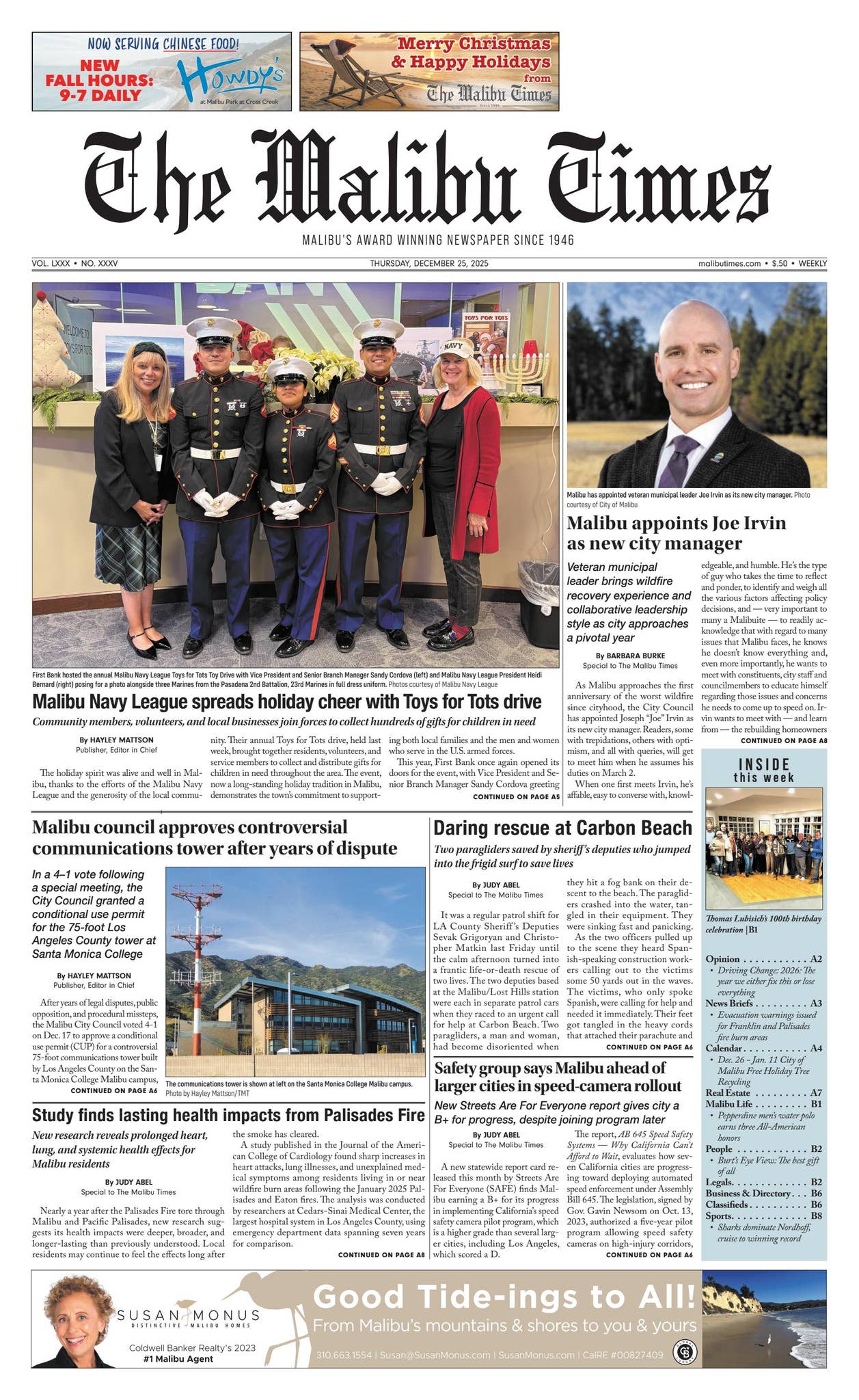 The Malibu Times • December 25, 2025 by 13 Stars Media - Issuu