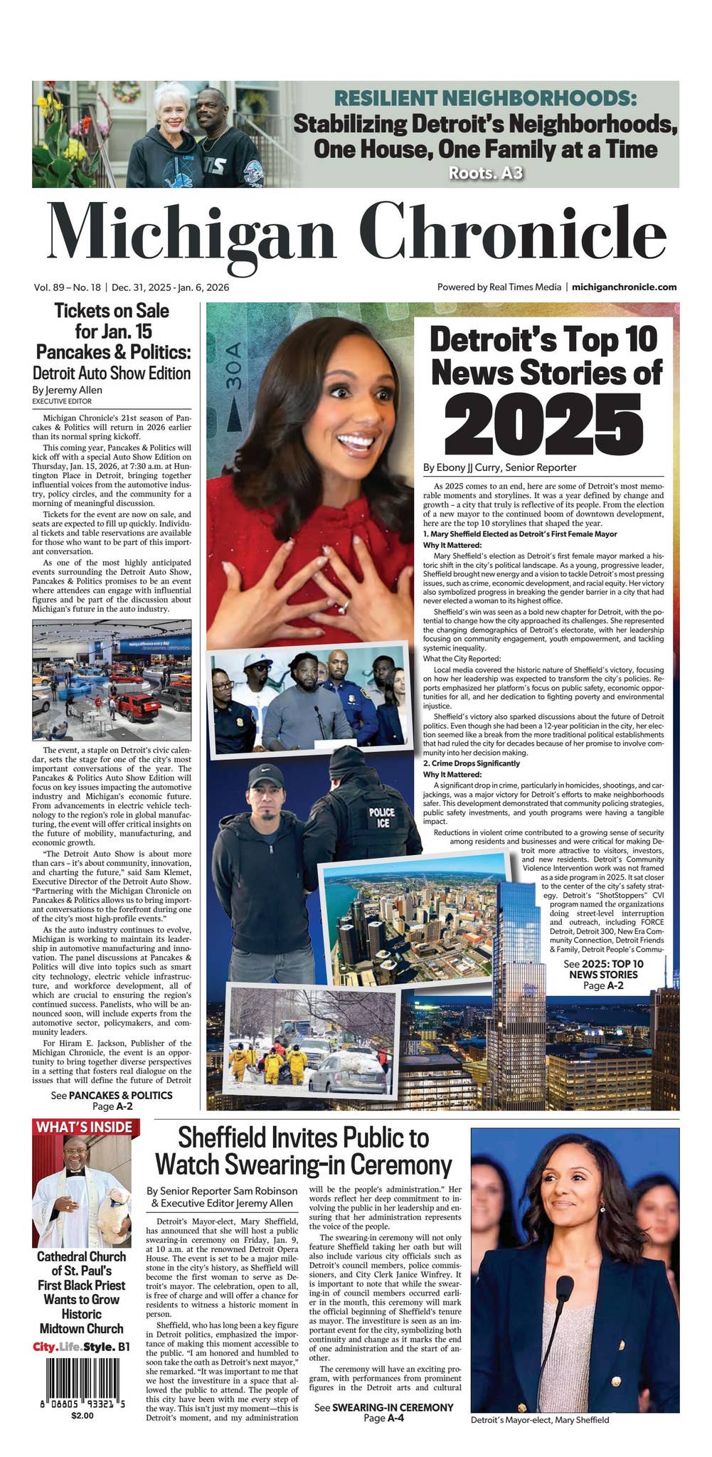 Michigan Chronicle Vol. 89 - No. 18 by Real Times Media - Issuu