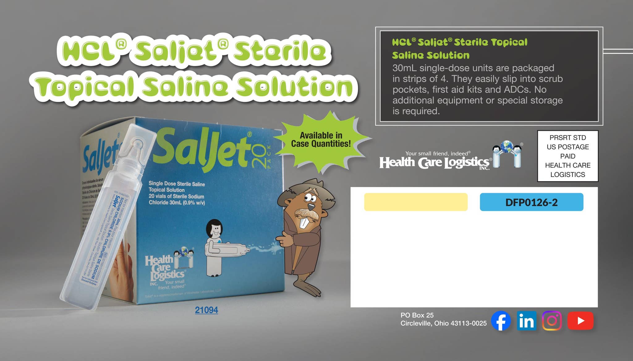 HCL® Saljet® Sterile Topical Saline Solution by Health Care Logistics ...