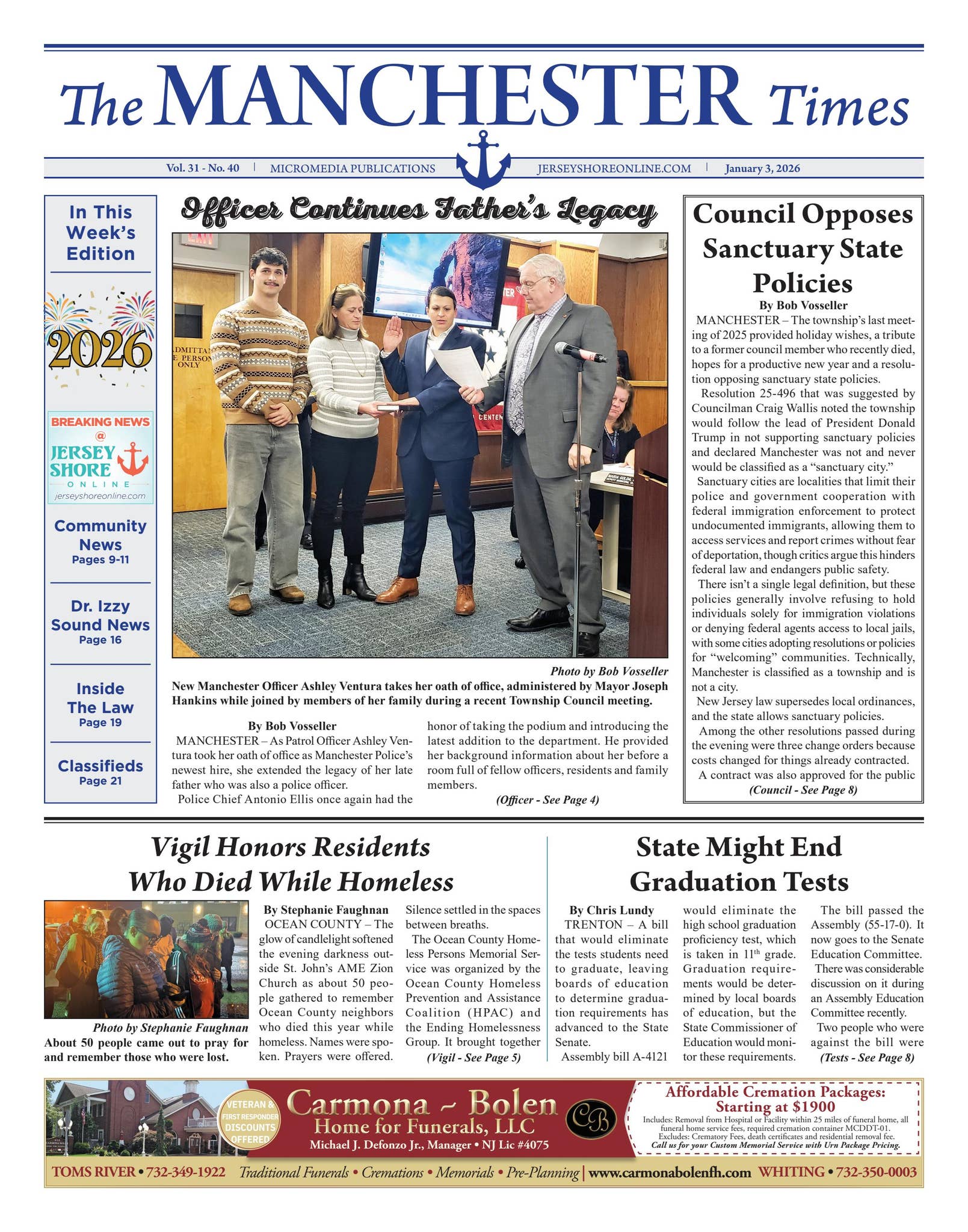 2026-01-03 - The Manchester Times by Jersey Shore Online - Issuu