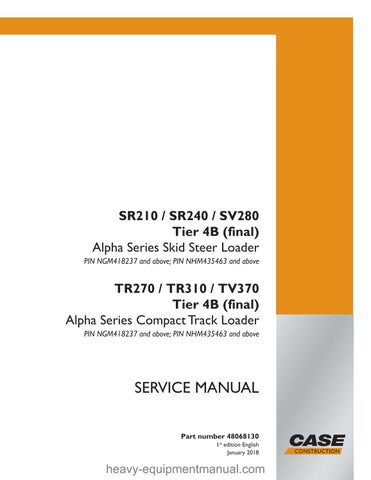 Service Manual - Case TR270 TR310 TV370 Tier 4B (final) Alpha Series ...