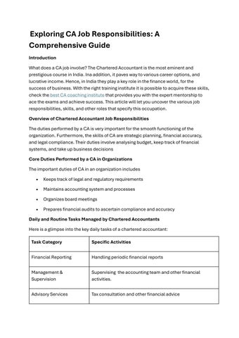 Exploring CA Job Responsibilities A Comprehensive Guide by Avirupro ...