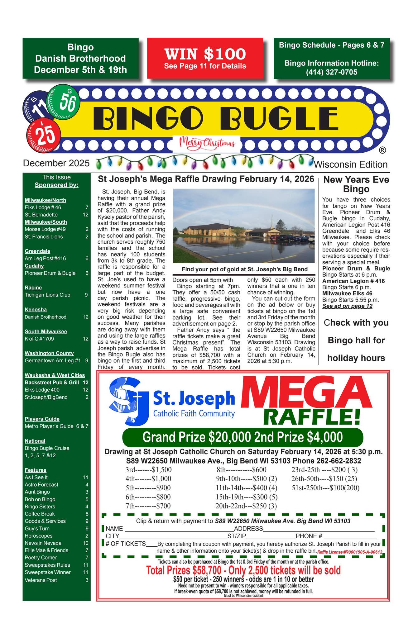 Wisconsin Bingo Bugle December 2025 12 page by Bingo Bugle of Wisconsin ...