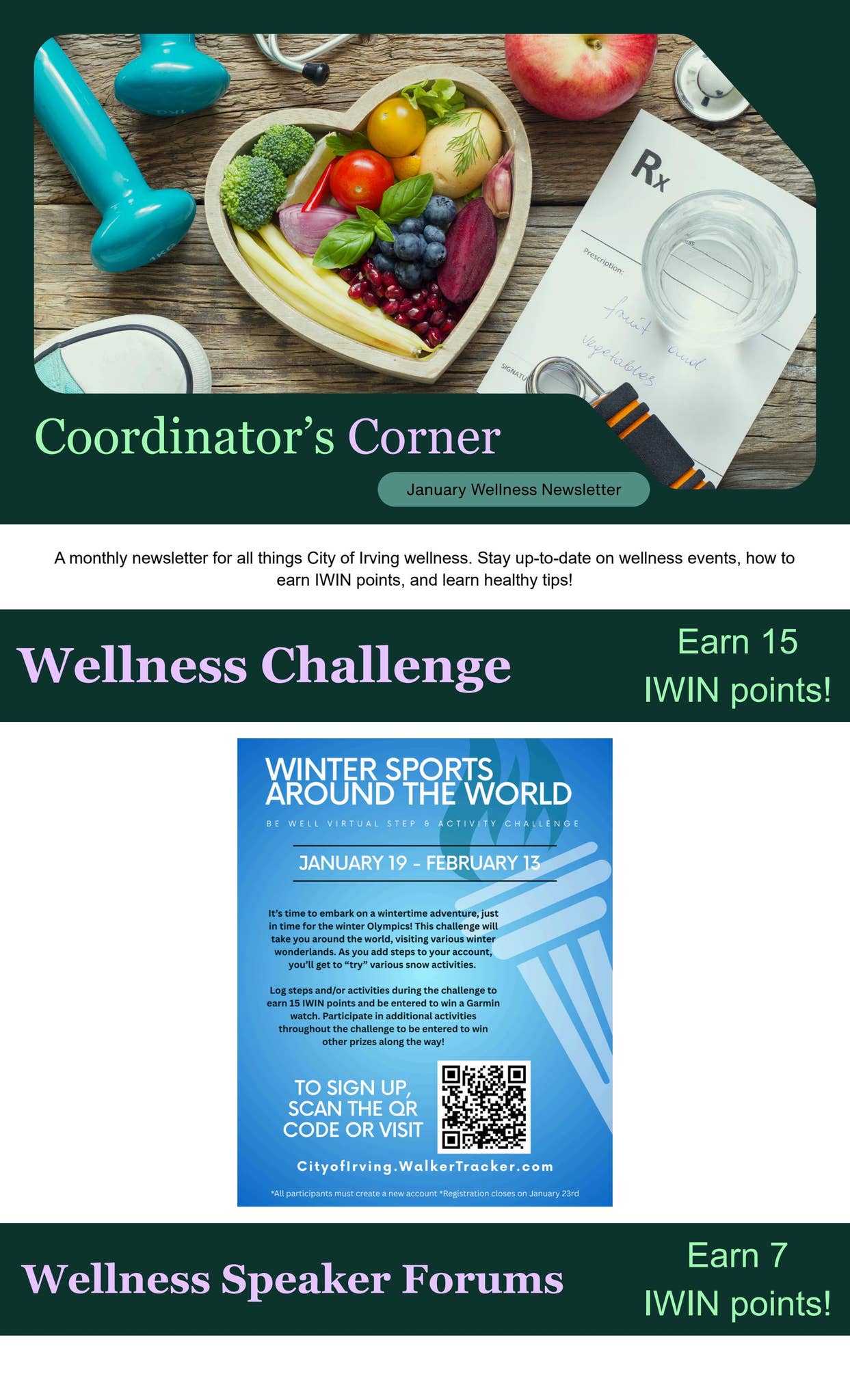 Wellness Coordinator's Newsletter - January 2026 by City of Irving - Issuu