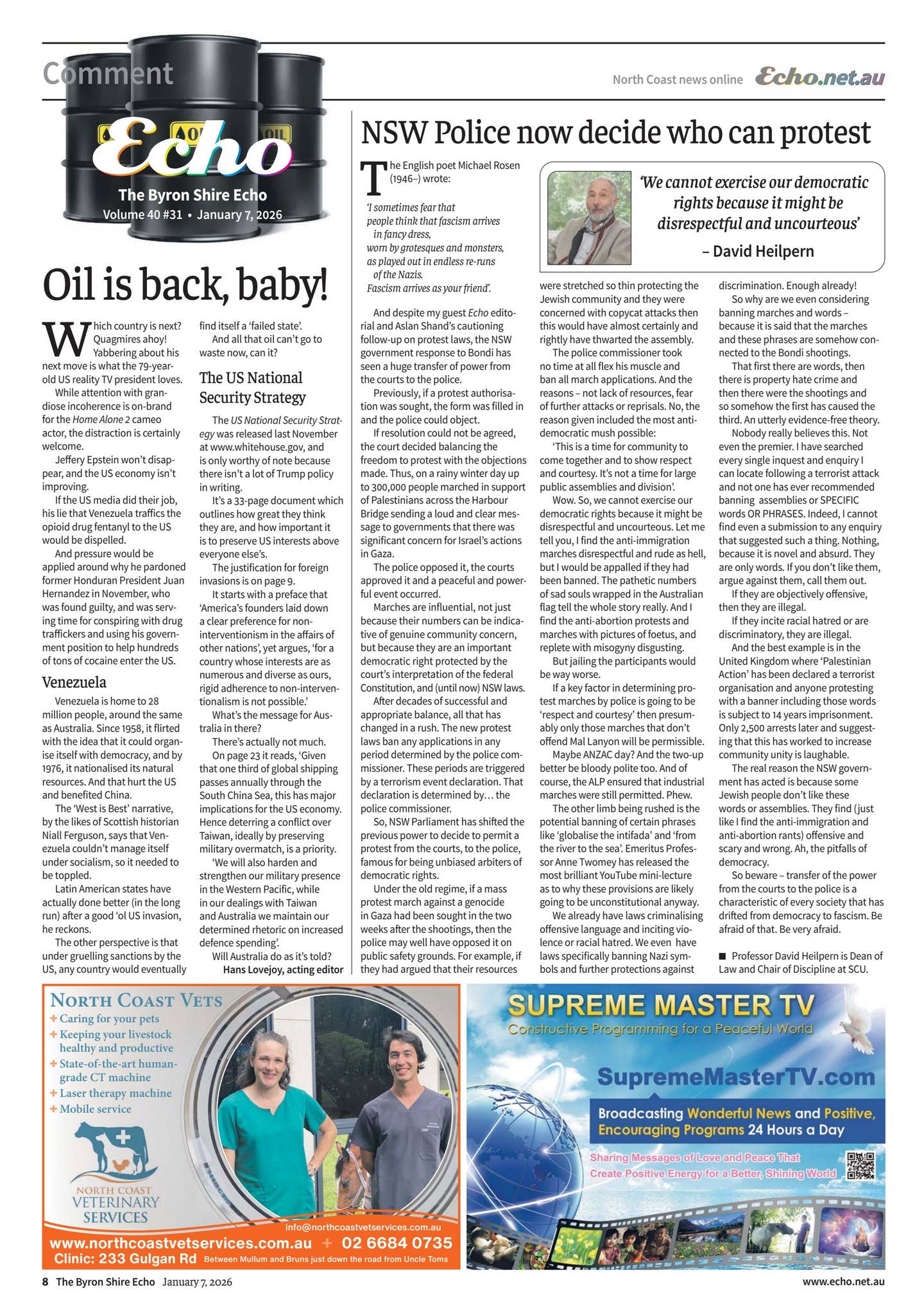 The Byron Shire Echo Issue 40.31 – January 7, 2026 by Echo Publications ...