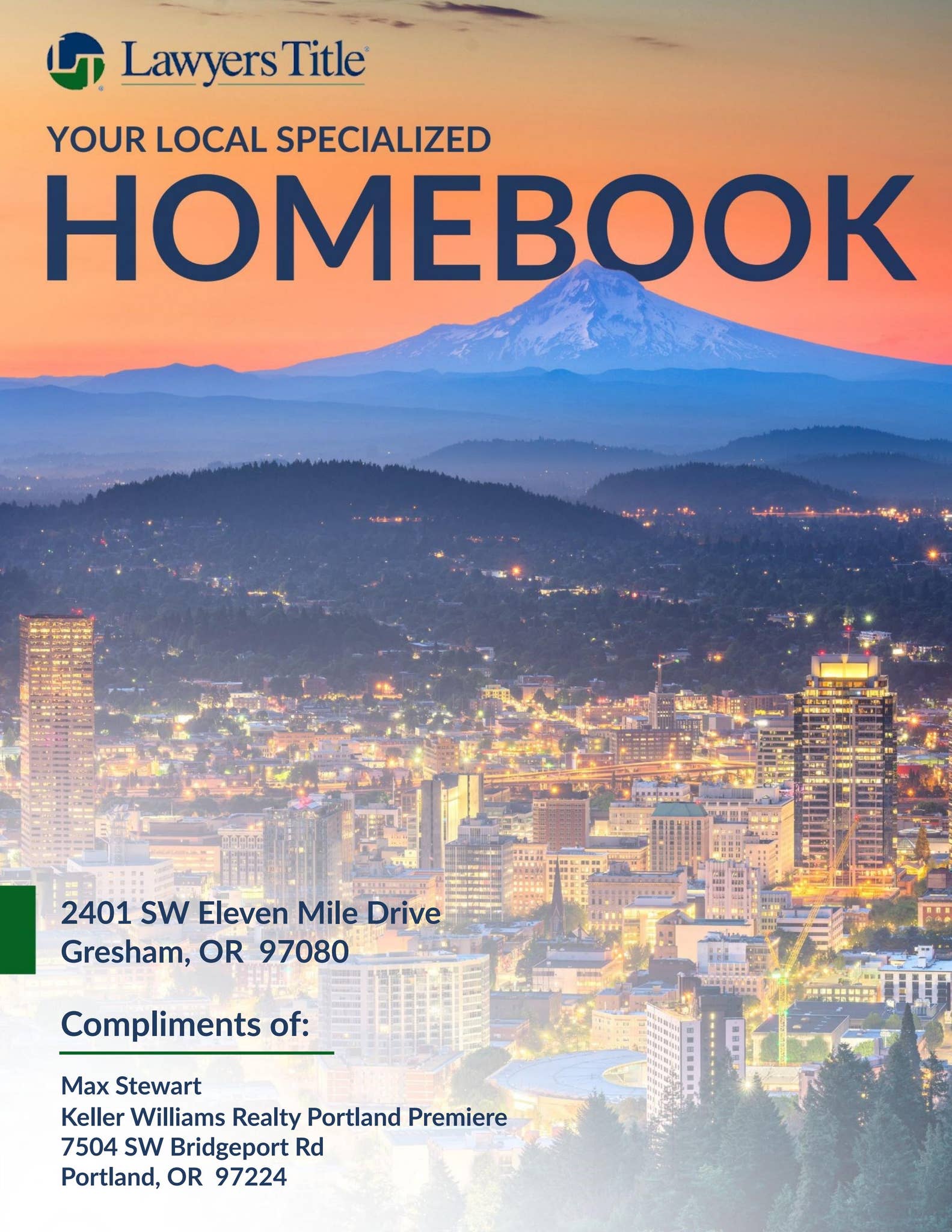 Max Stewart 2401 SW Eleven Mile Drive Homebook by Lawyers Title Oregon ...