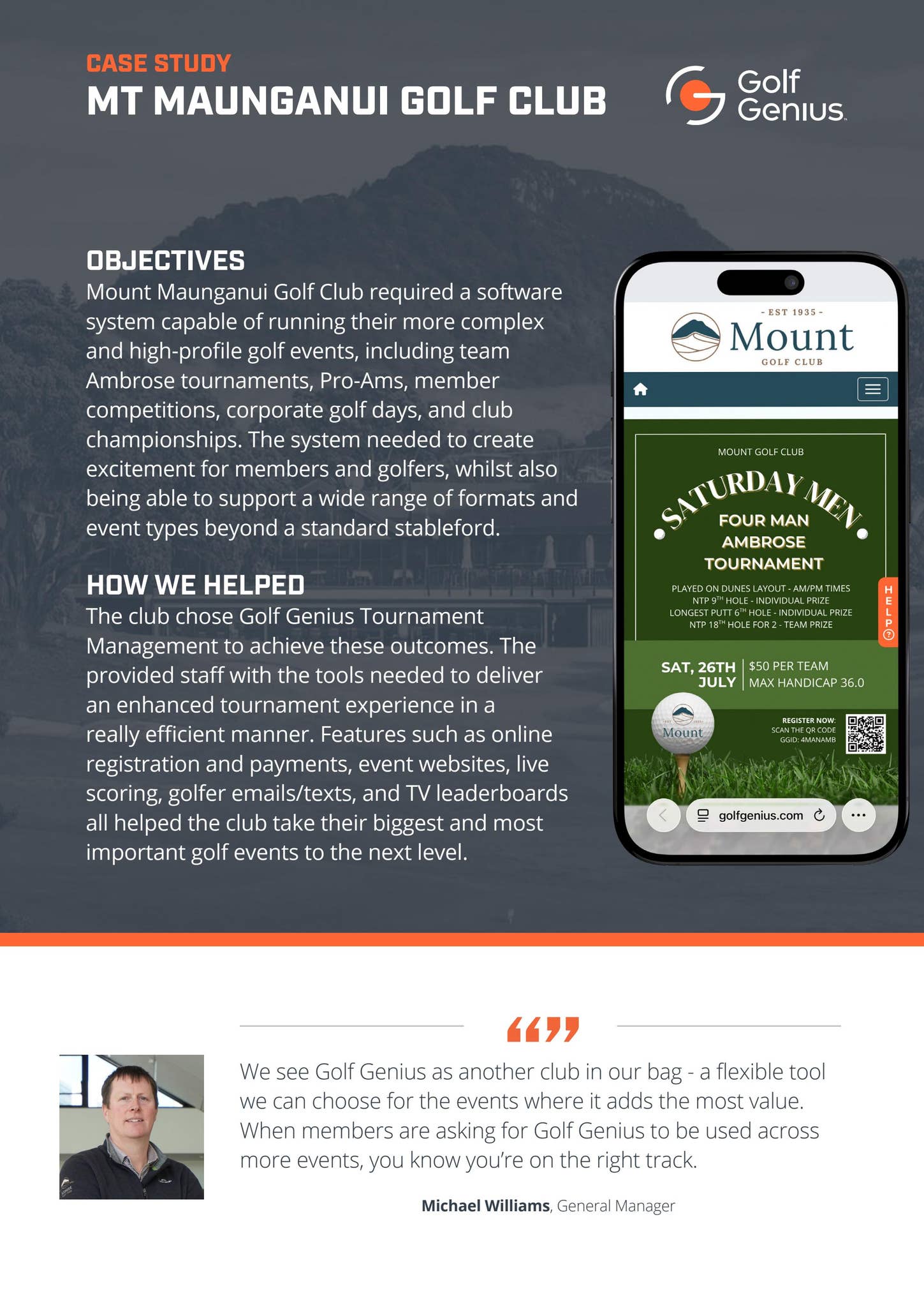 Golf Genius Tournament Management - Mount Maunganui Golf Club by Tom ...
