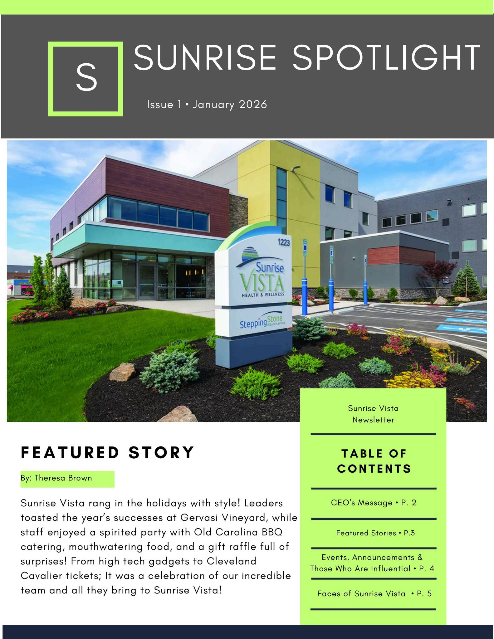 Sunrise VISTA Newsletter by sunrisevistahealth - Issuu