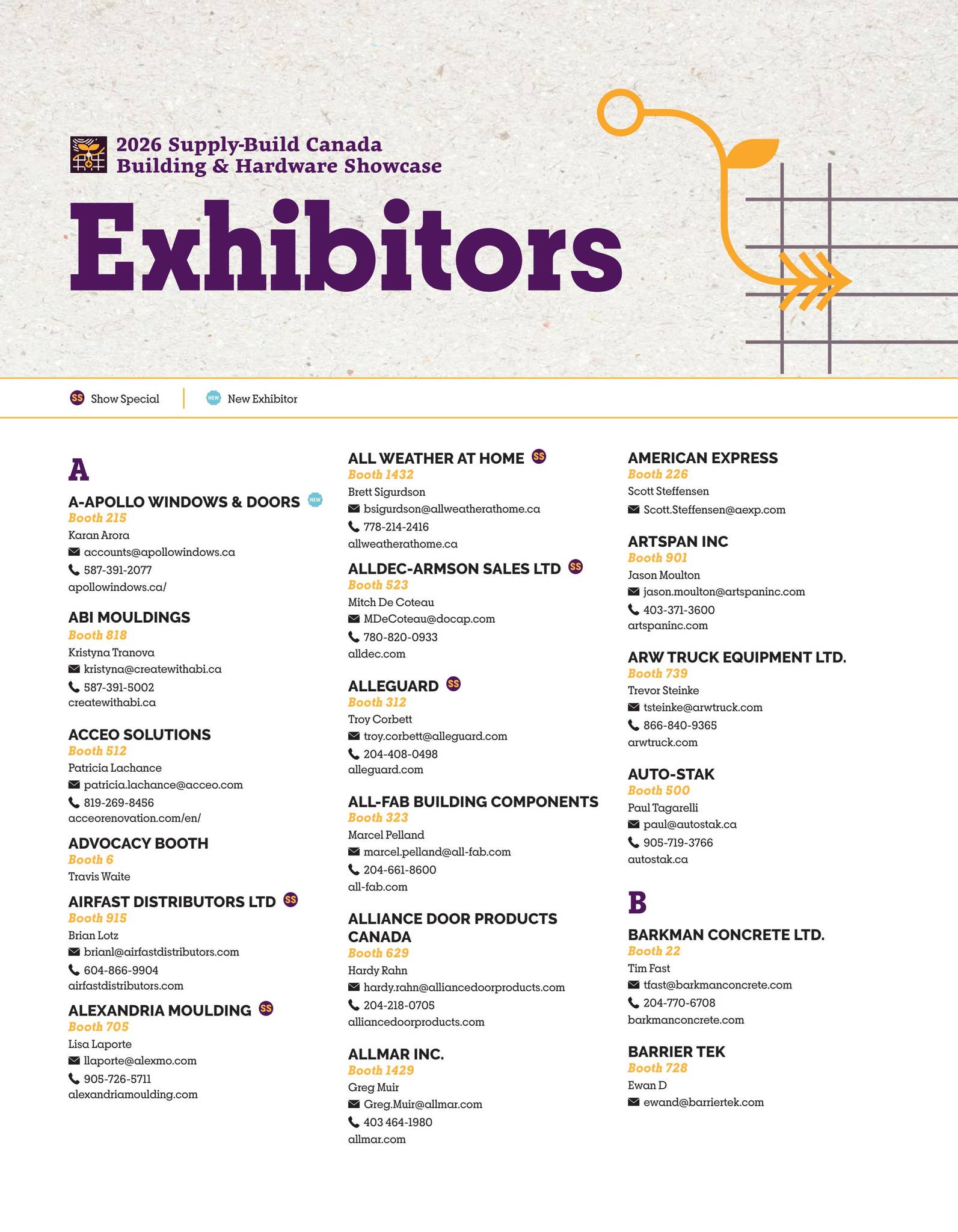 2026-List of Exhibitors by supplybuildcanada - Issuu