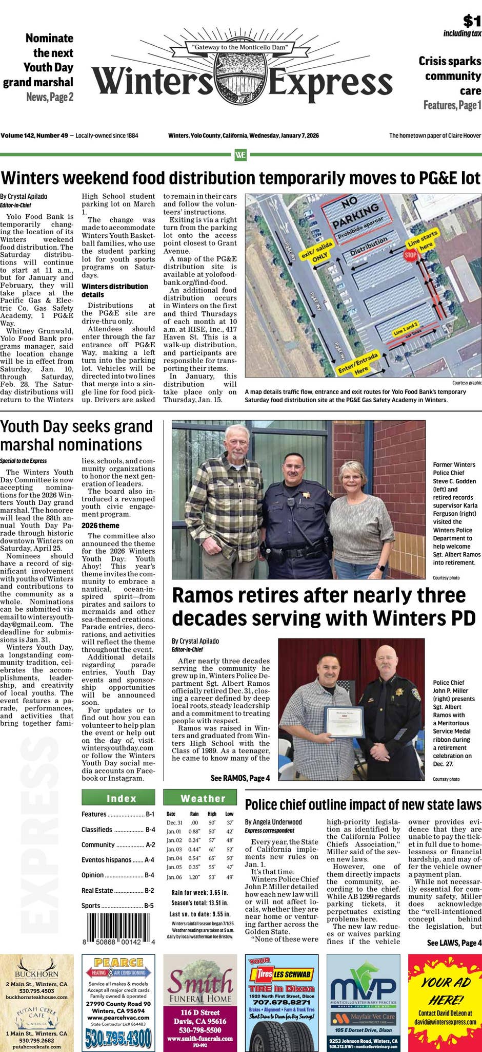 Winters Express: Wednesday, January 7, 2026 by mcnaughtonmedia - Issuu