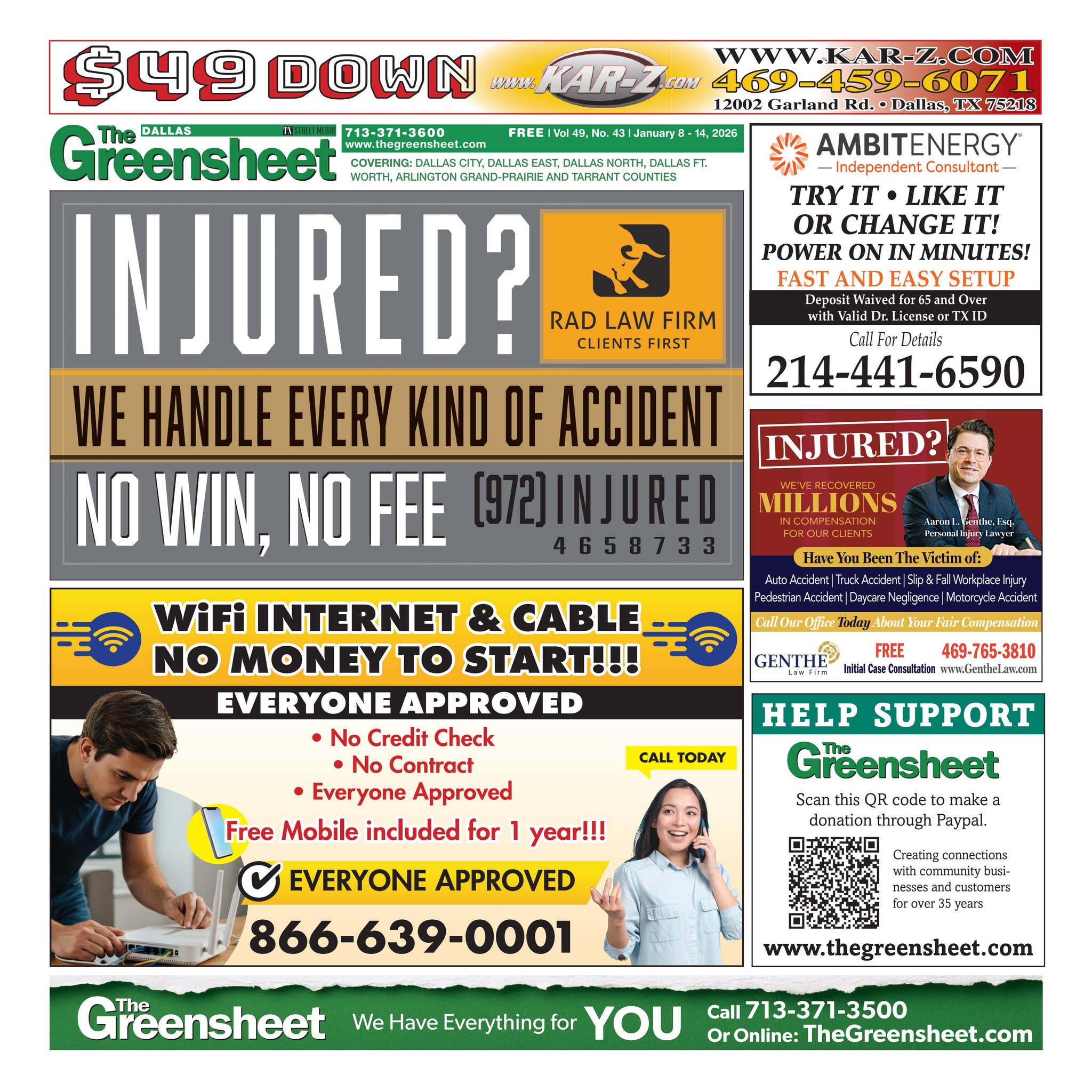 The 1-8-2026 Edition of The Greensheet Dallas by Street Media - Issuu