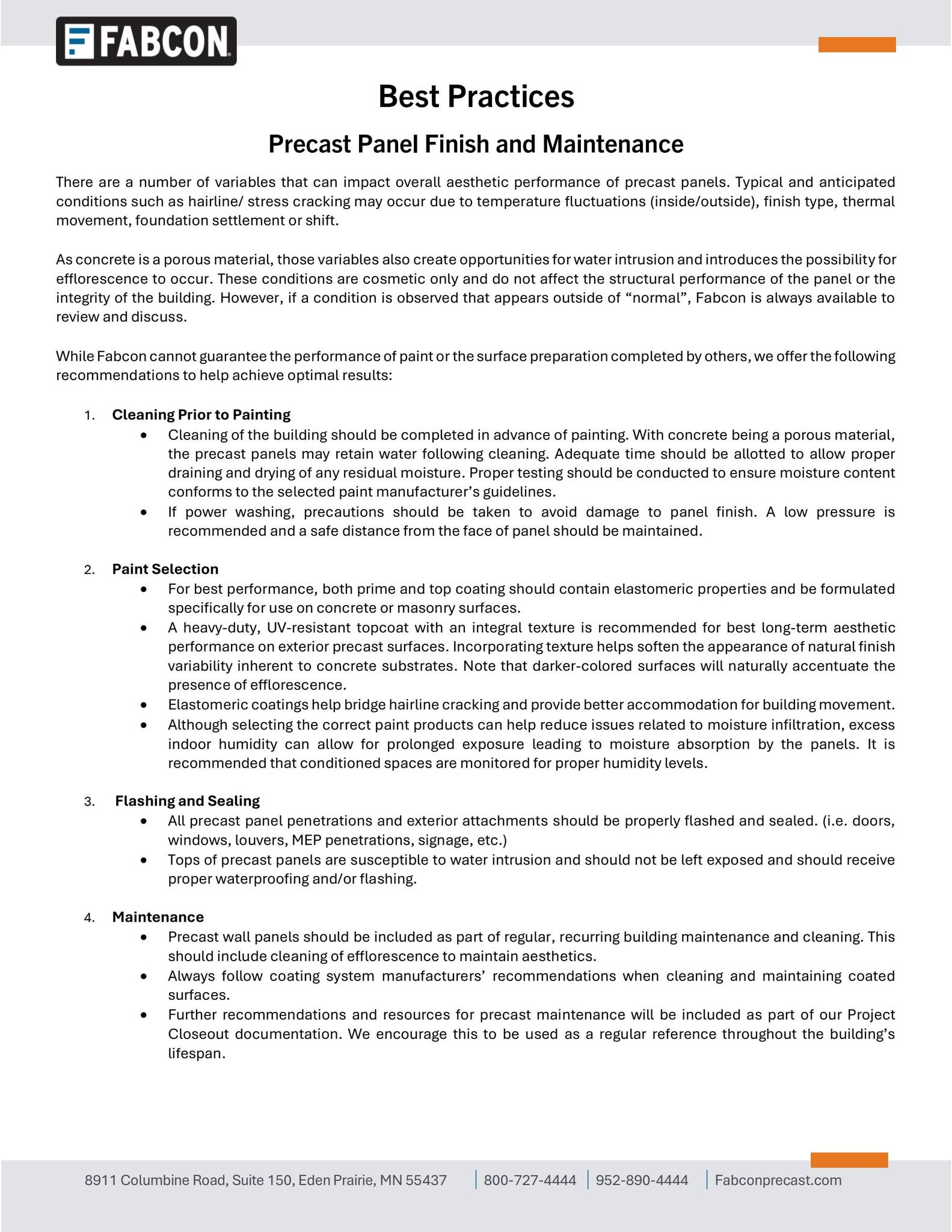 Best Practices - Precast Panel Finish and Maintenance by Fabcon - Issuu