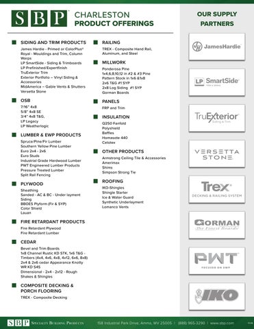 SBP Branch Line Card - Charleston by Specialty Building Products - Issuu