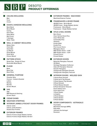 SBP Branch Line Card - Desoto by Specialty Building Products - Issuu