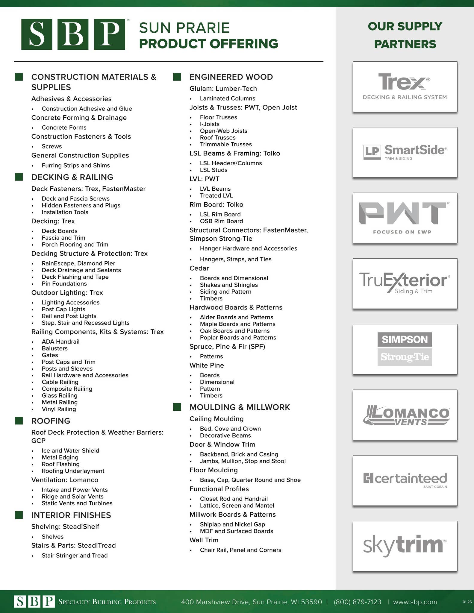 SBP Branch Line Card - Sun Prarie by Specialty Building Products - Issuu