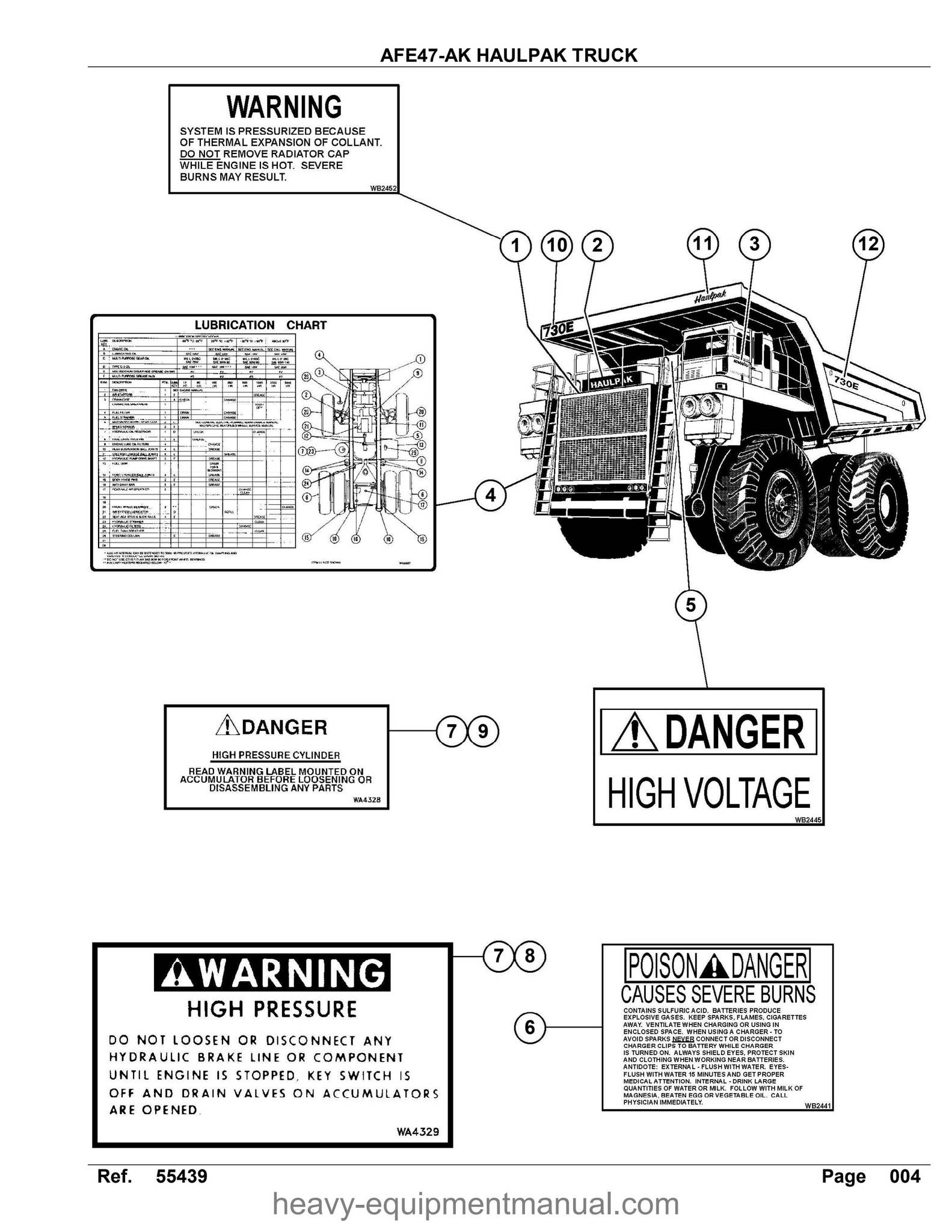 PARTS MANUAL - KOMATSU AFE47-AK 730E (US) RIGID DUMP TRUCK by Heavy ...