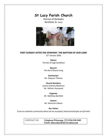 11 January 2026 - Order of Eucharist - The Baptism of our Lord - by St ...