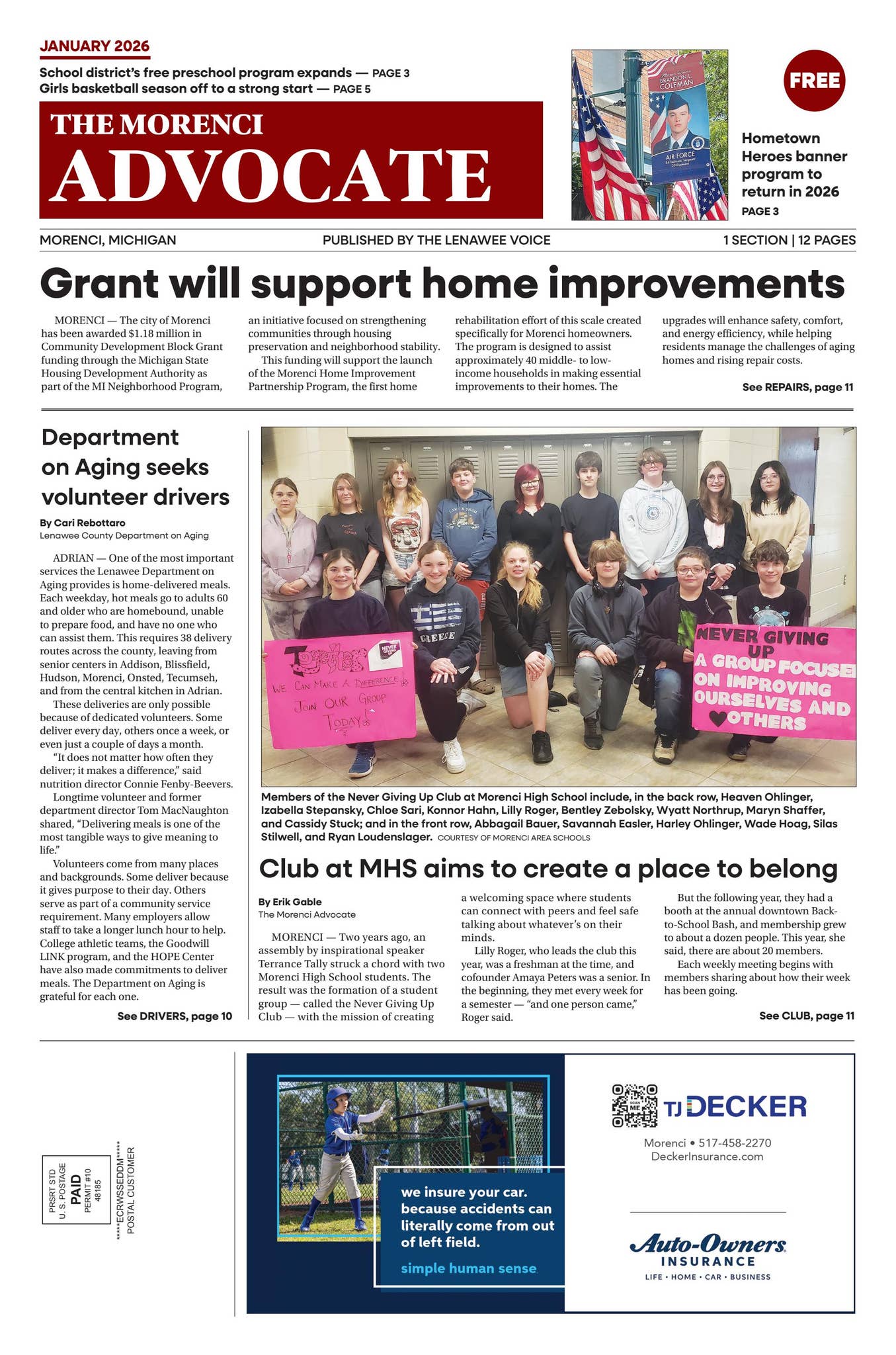 The Morenci Advocate -— January 2026 by The Lenawee Voice - Issuu