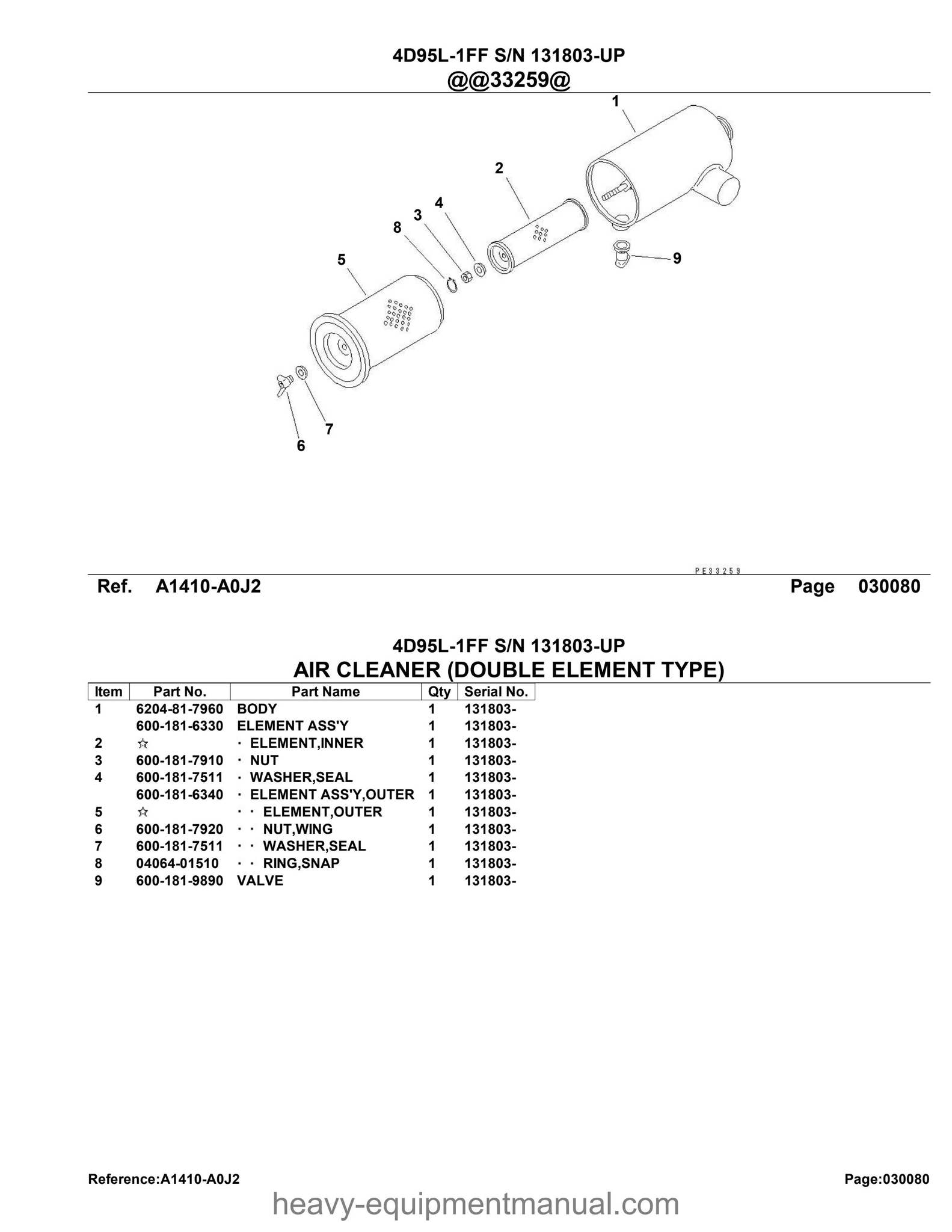 Parts Manual - Komatsu PC75UU-2 (US) Crawler Excavator Sn 5001-UP by ...