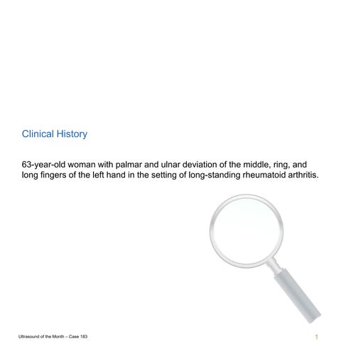 HSS Ultrasound of the Month Case 183 by Hospital for Special Surgery ...