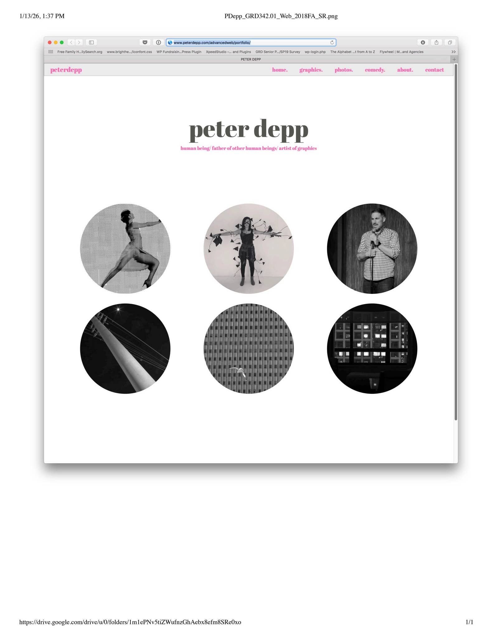 Personal Porftolio Website / Home Page - Peter Depp by Belmont Digital ...