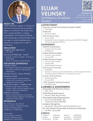 Resume 2026 - ELIJAH VELINSKY by ElijahVelinsky - Issuu