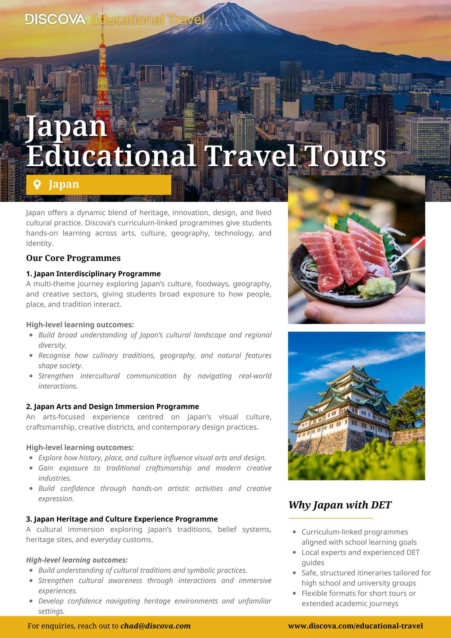 Discova Educational Travel - Japan Core Programmes by Discova - Issuu