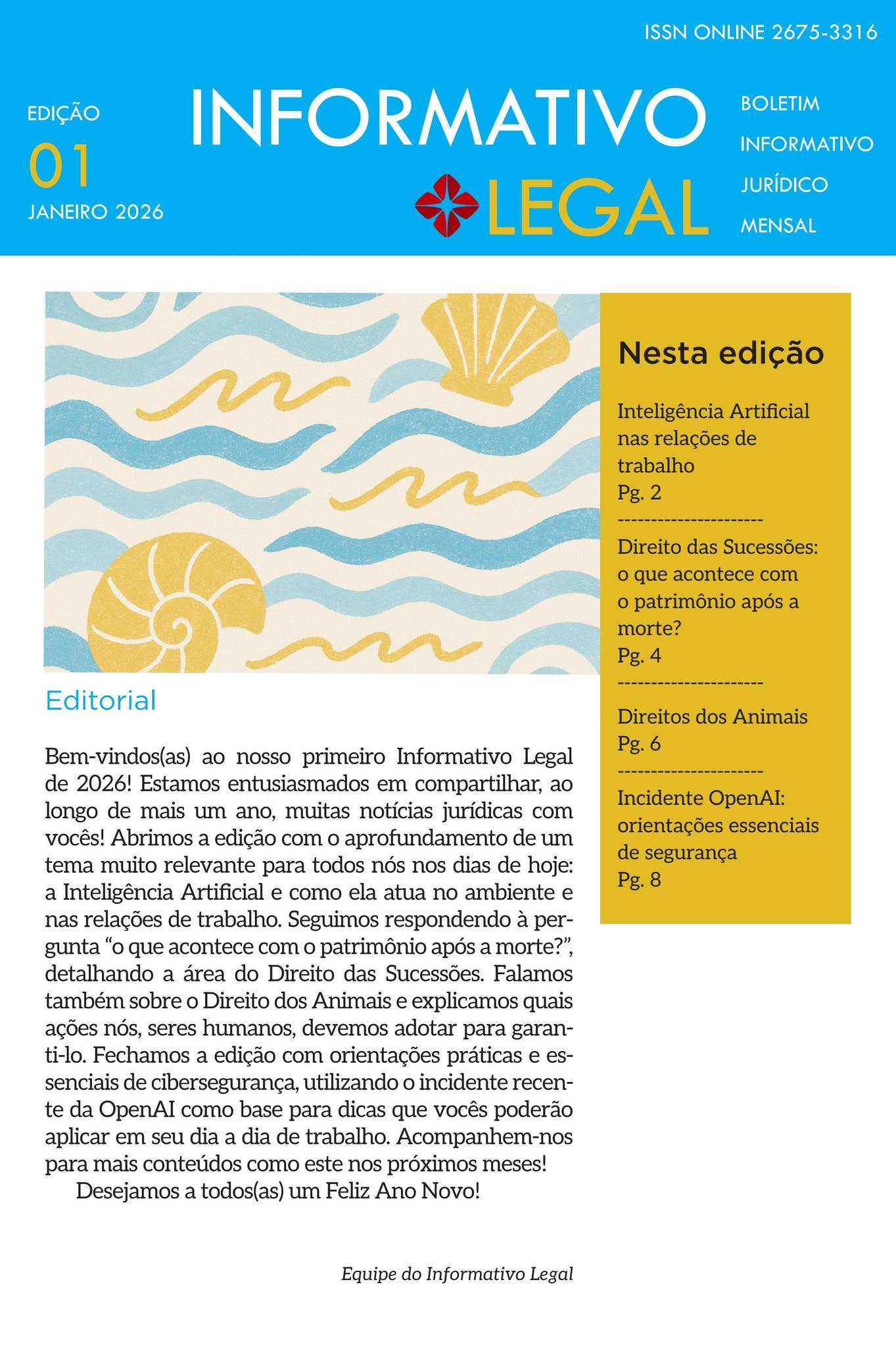 Informativo Legal - Nº01 - ANO 8 - JANEIRO - 2026 by Publicações São ...