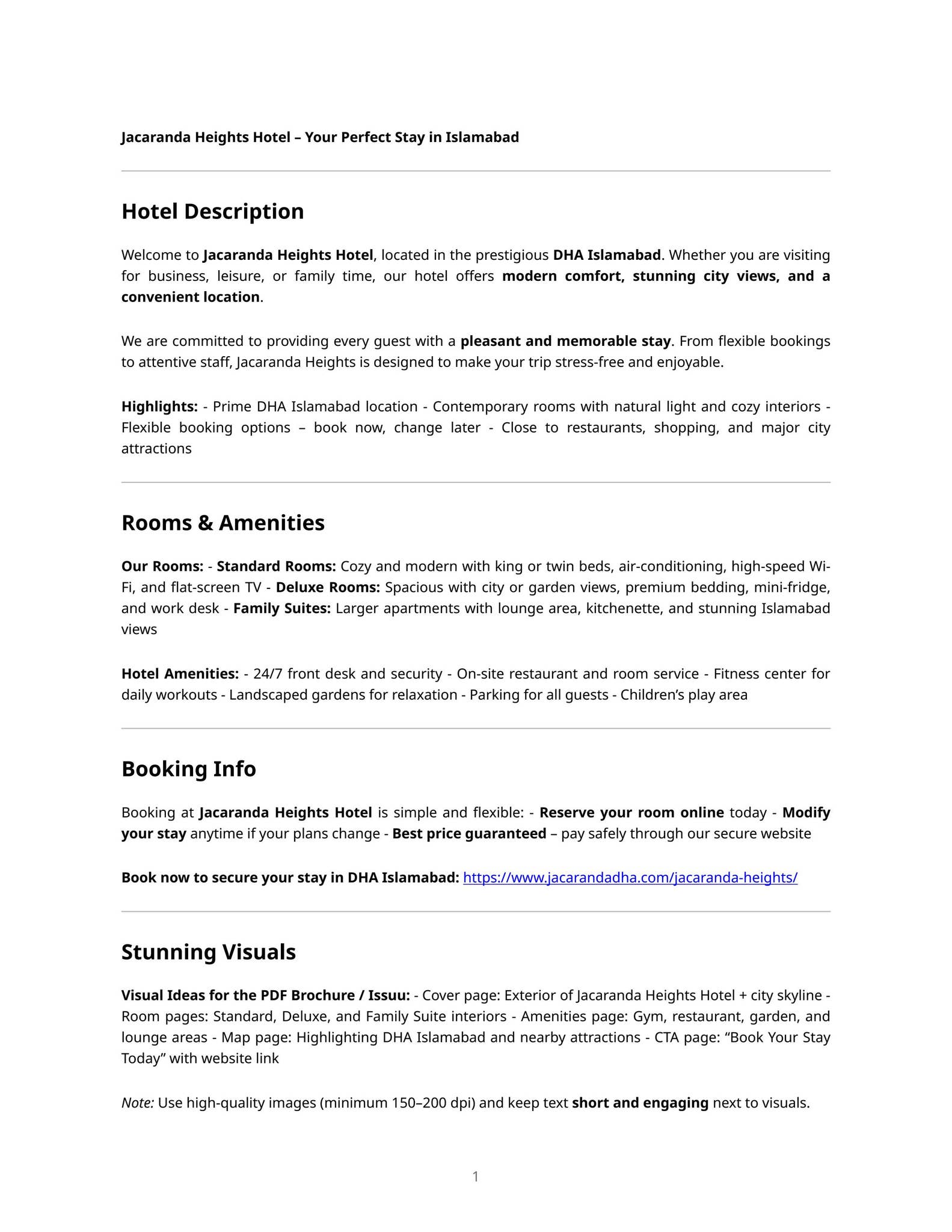 Jacaranda Heights Hotel Brochure by Jacaranda Family Club - Issuu