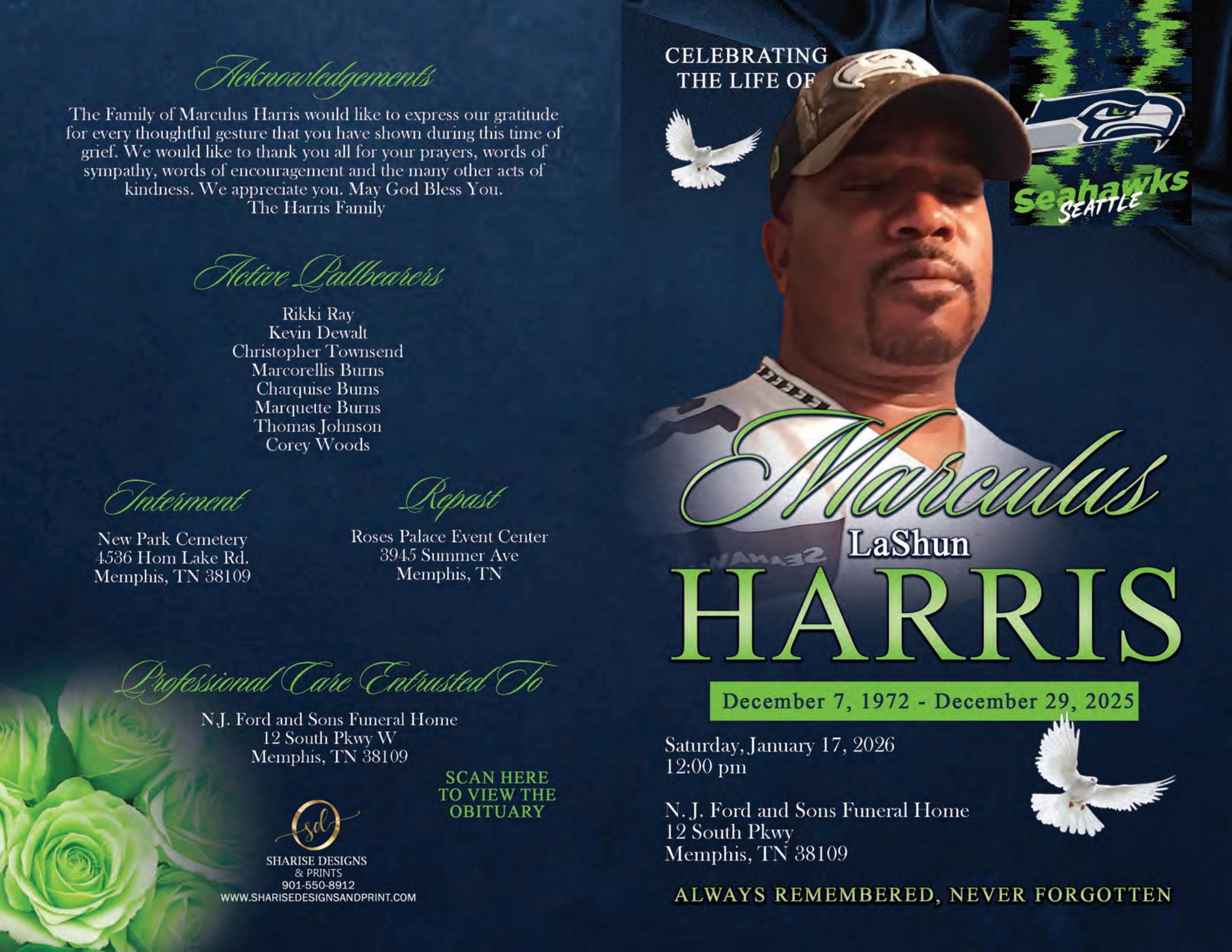 MARCULUS HARRIS by Sharise Designs - Issuu