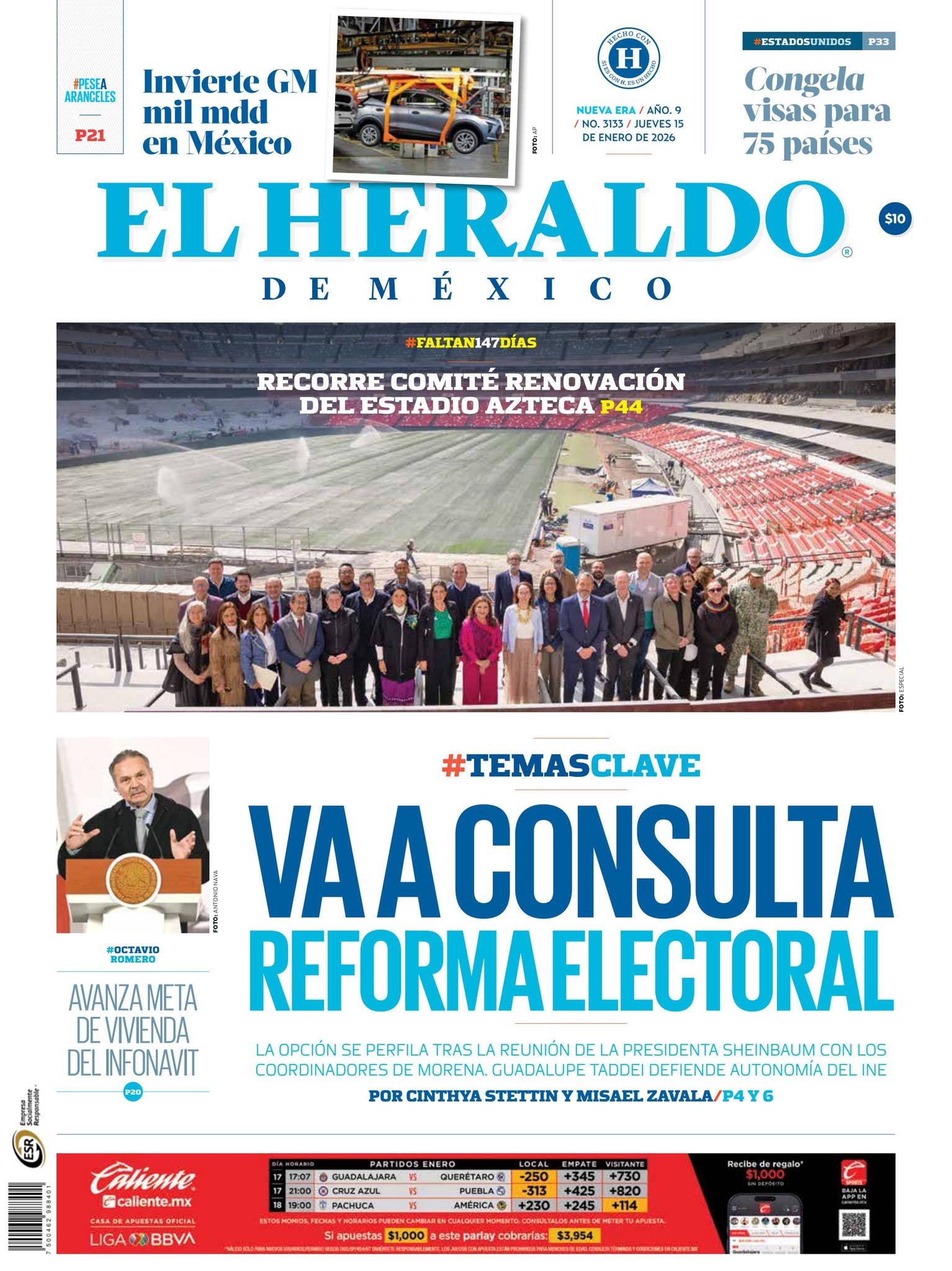 Edición impresa. Jueves 15 de enero de 2026 by El Heraldo de México - Issuu