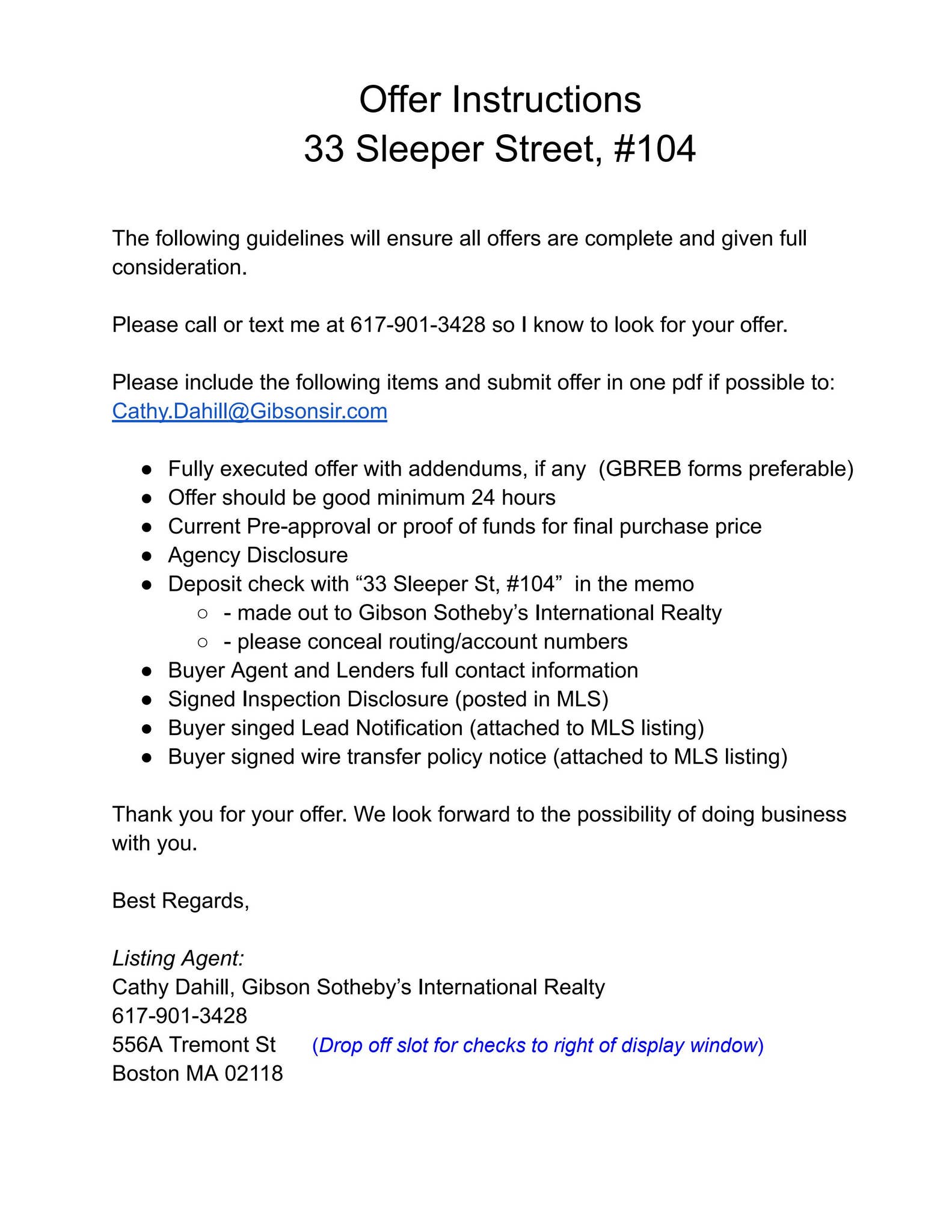 33 Sleeper Street, Unit 104 | Offer Instructions by Gibson Sotheby's ...