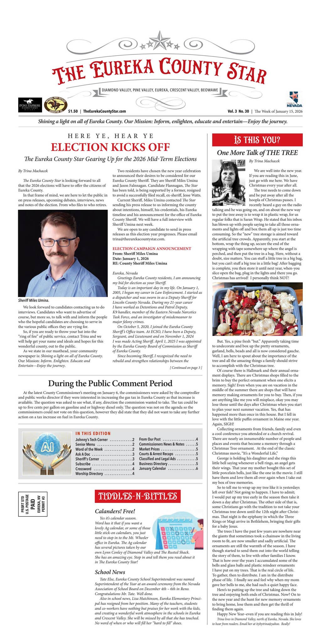 The Eureka County Star # 134 by The Eureka County Star Weekly Newspaper ...